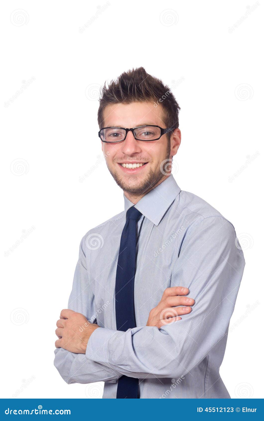 Funny businessman isolated stock image. Image of happy - 45512123