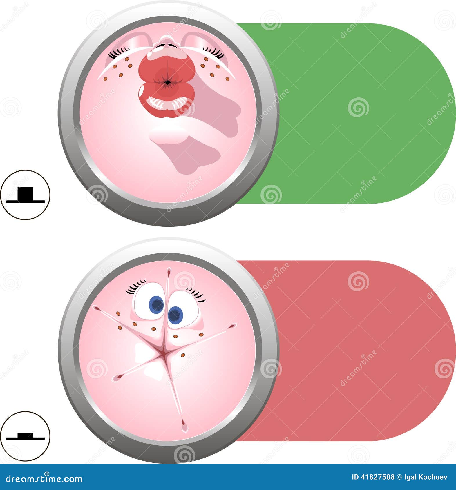 Funny button stock vector. Illustration of laughter, button - 41827508