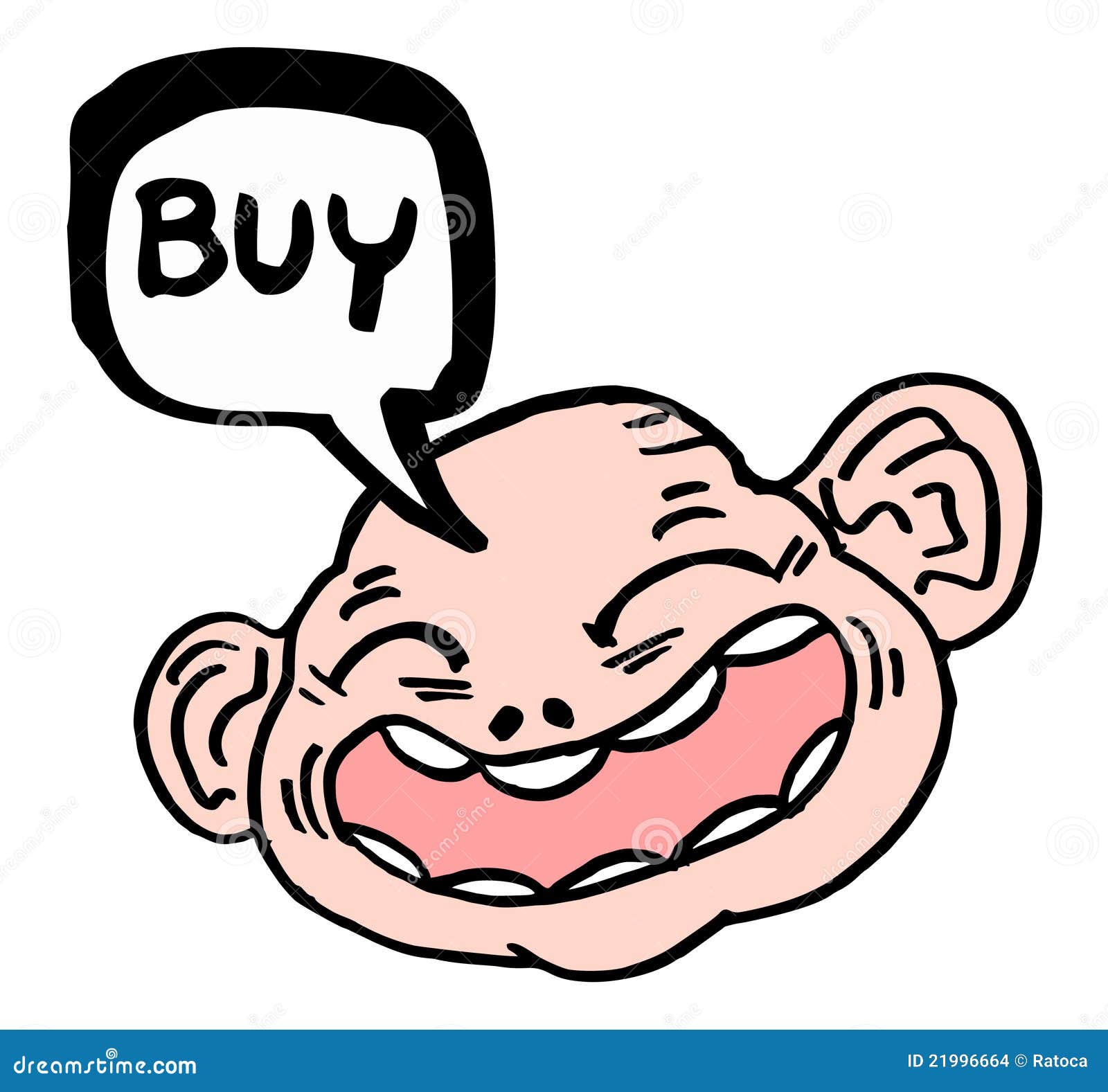 Funny buy stock vector. Illustration of character, drawing - 21996664