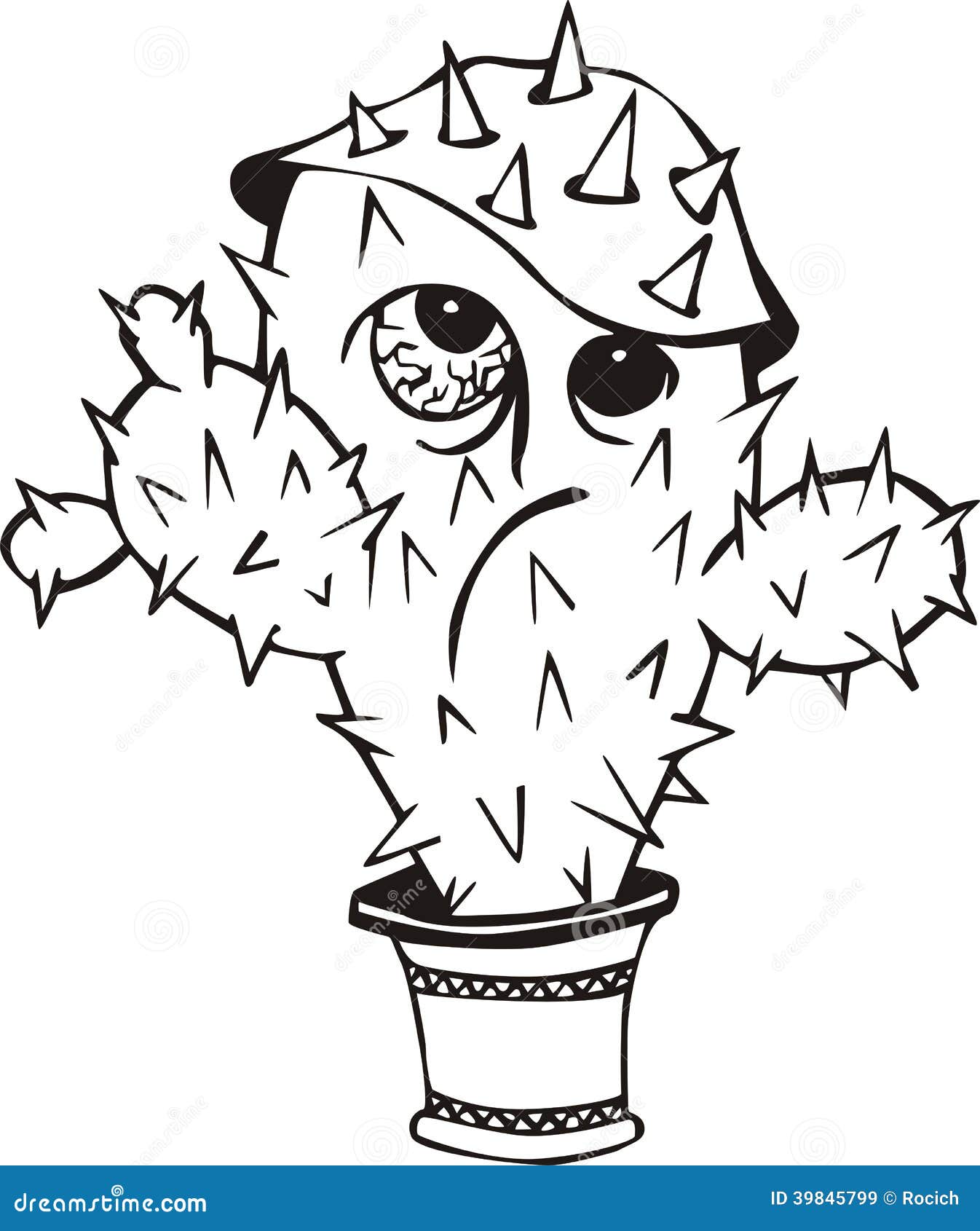Funny Cactus Cartoon Vector | CartoonDealer.com #39845799