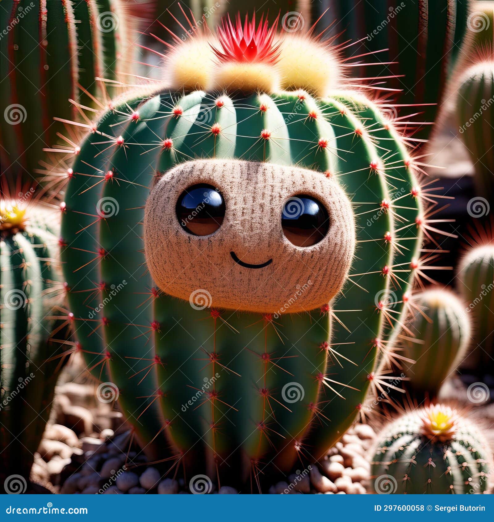 Funny Cactus Cartoon Vector | CartoonDealer.com #39845799