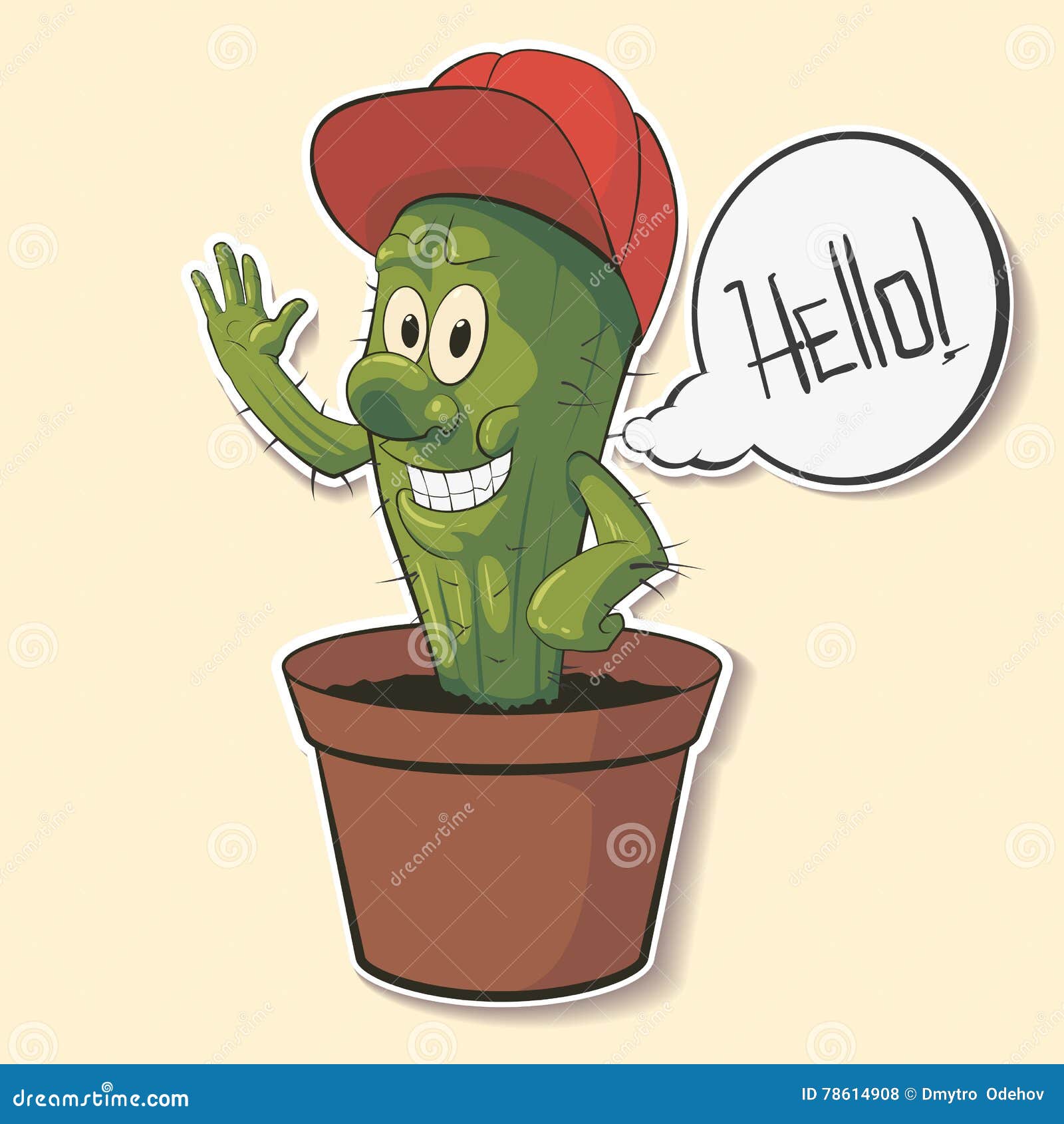 Funny Cactus Cartoon Vector | CartoonDealer.com #39845799