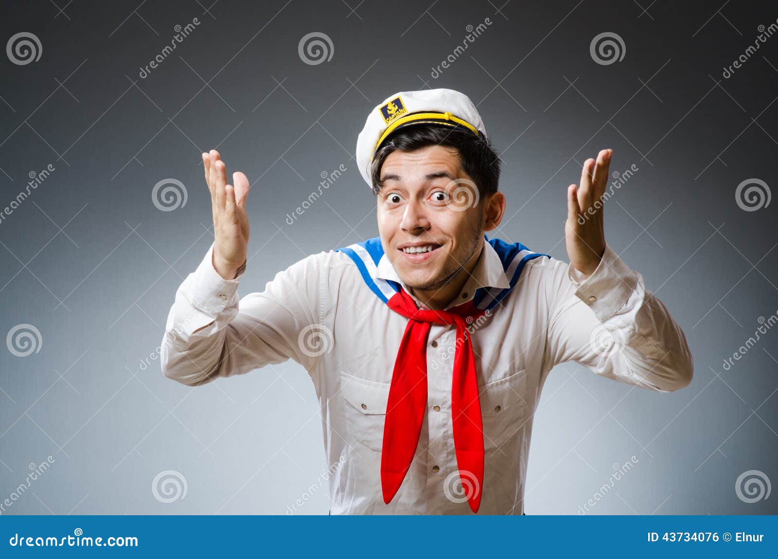 Funny captain sailor stock photo. Image of costume, model - 43734076