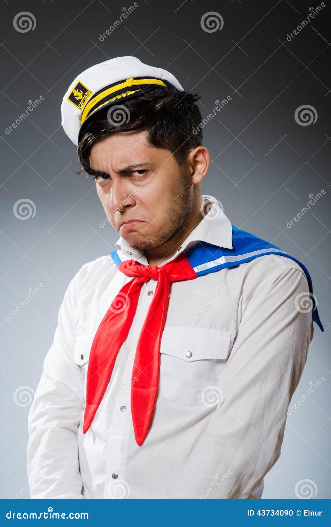 Funny captain sailor stock photo. Image of humorous, face - 43734090