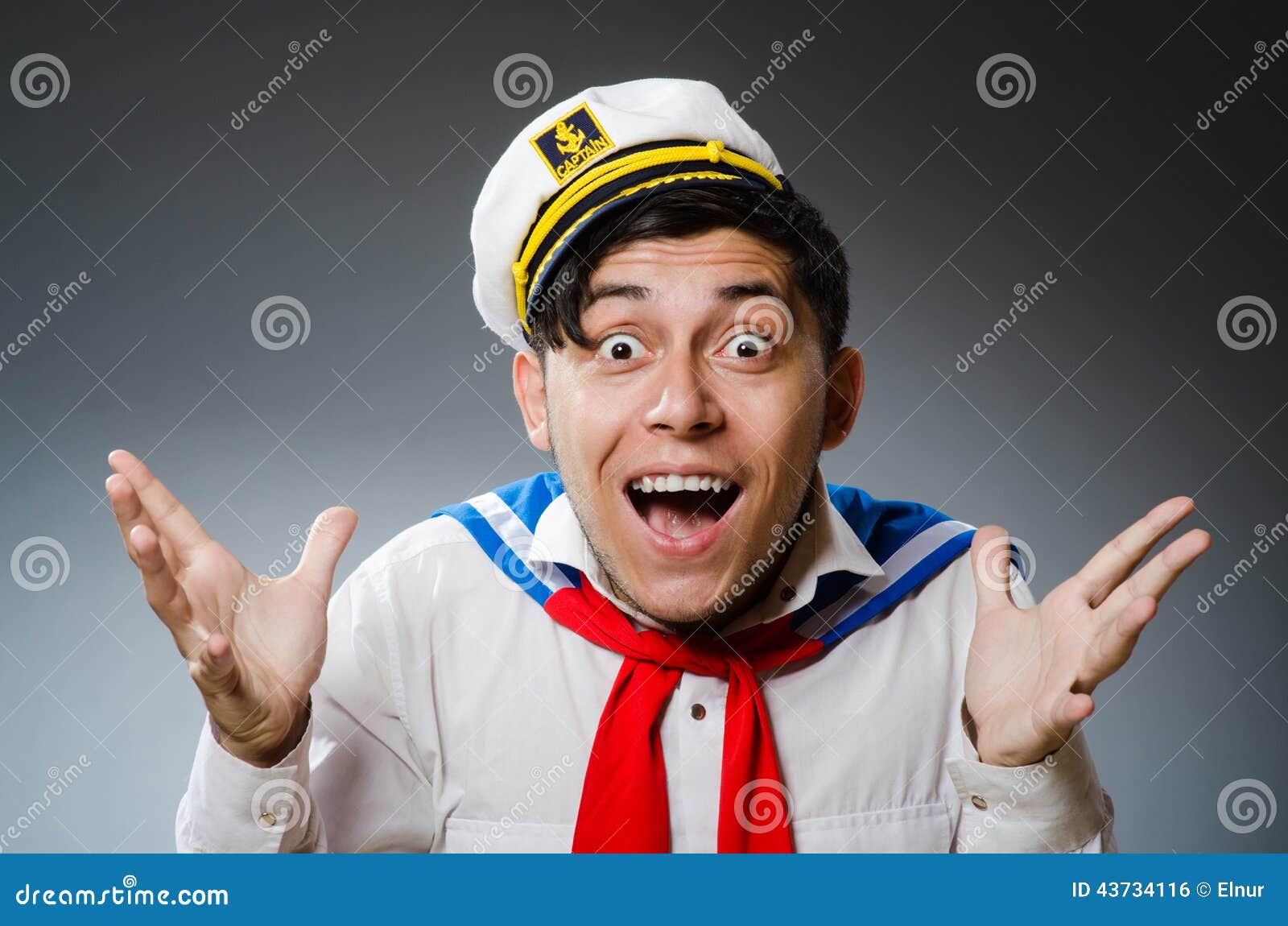 Funny captain sailor stock photo. Image of lovely, comic - 43734116