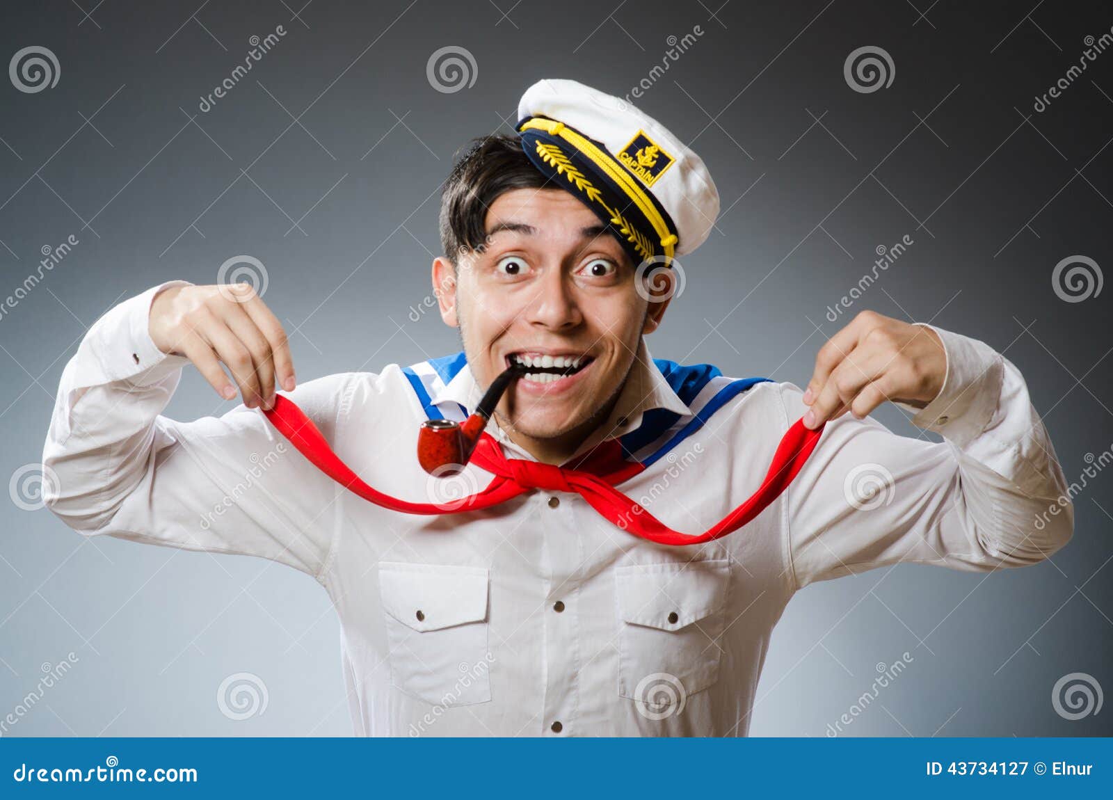 Funny captain sailor stock image. Image of handsome, humourous - 43734127