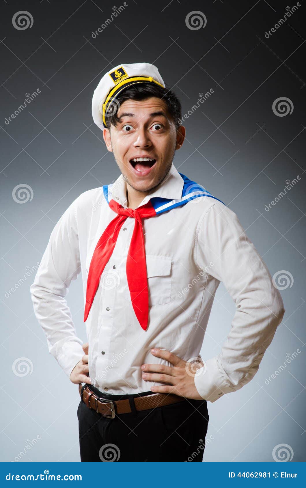 Funny captain sailor stock image. Image of lifestyle - 44062981
