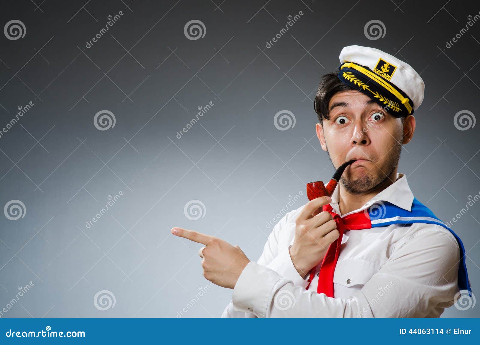 Funny captain sailor stock photo. Image of comic, marine - 44063114