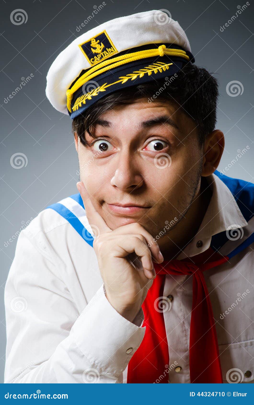 Funny captain sailor stock photo. Image of lifestyle - 44324710