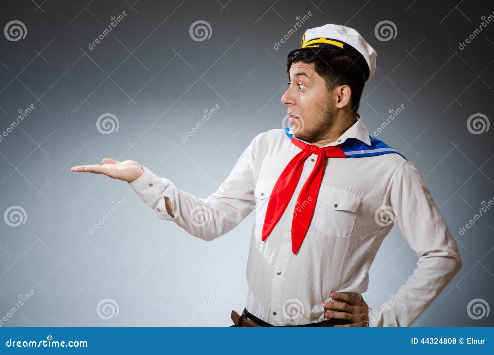 Funny captain sailor stock photo. Image of model, happy - 44324808