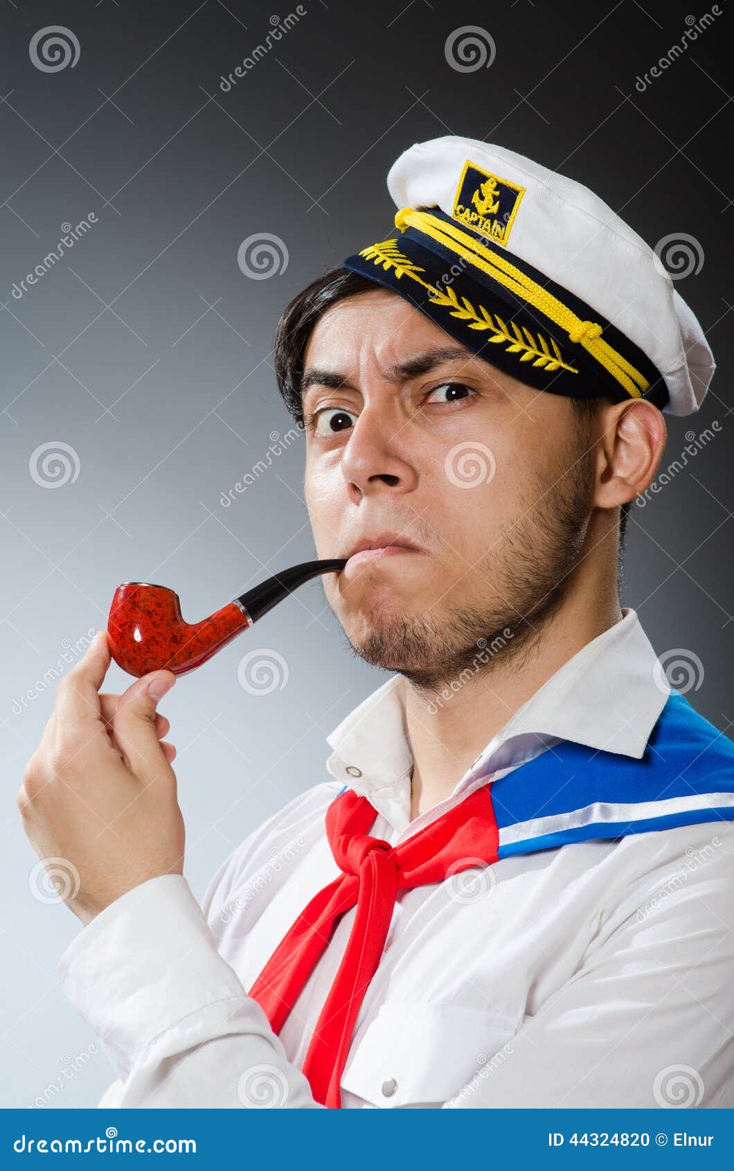Funny captain sailor stock photo. Image of portrait, irate - 44324820