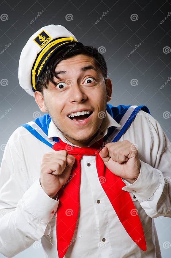 Funny captain sailor stock image. Image of handsome, caucasian - 44544643