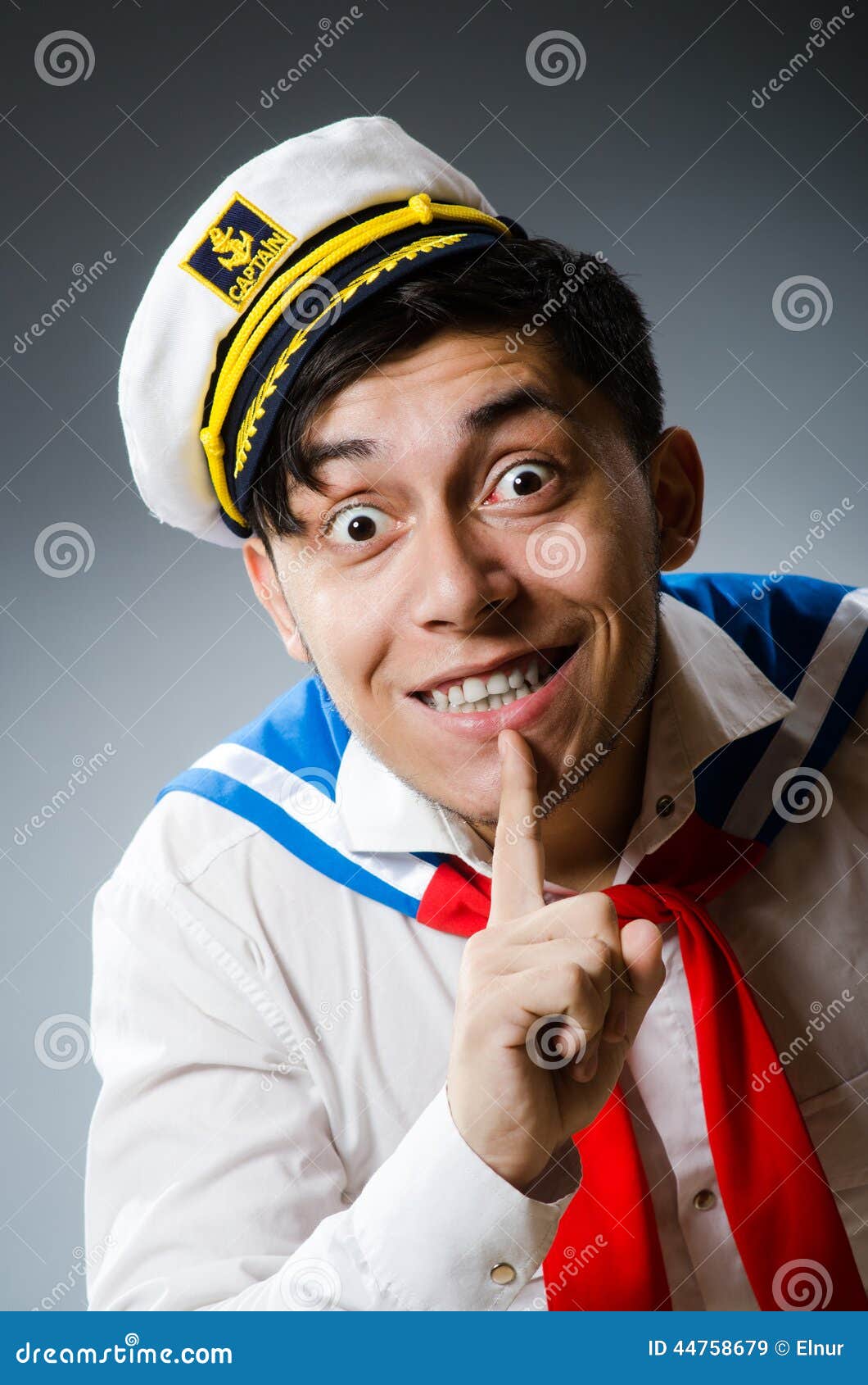 Funny captain sailor stock image. Image of attractive - 44758679