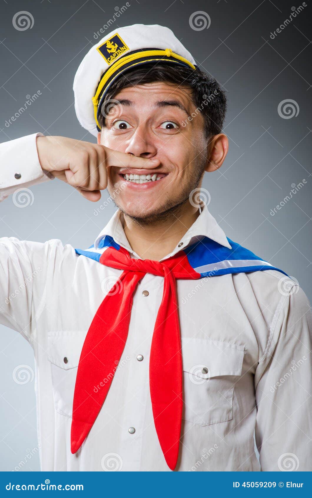 Funny captain sailor stock image. Image of lovely, adult - 45059209