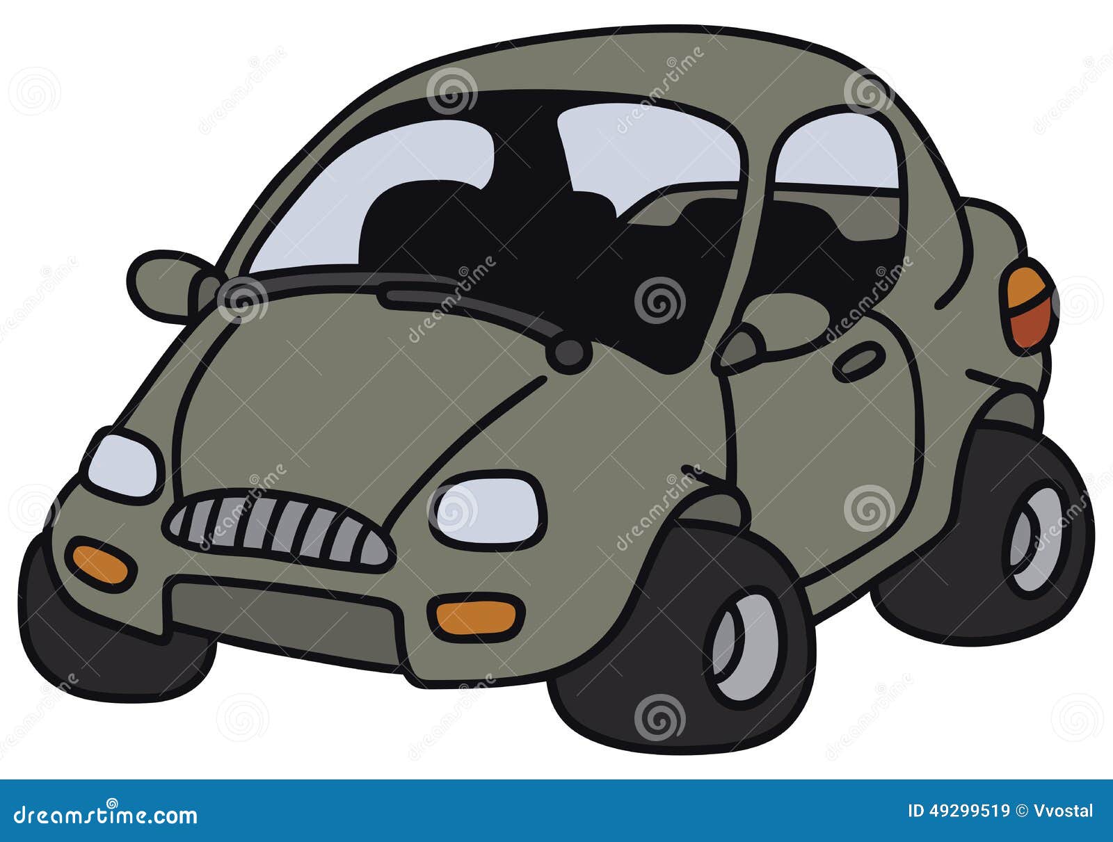 Funny car stock vector. Illustration of transportation - 49299519