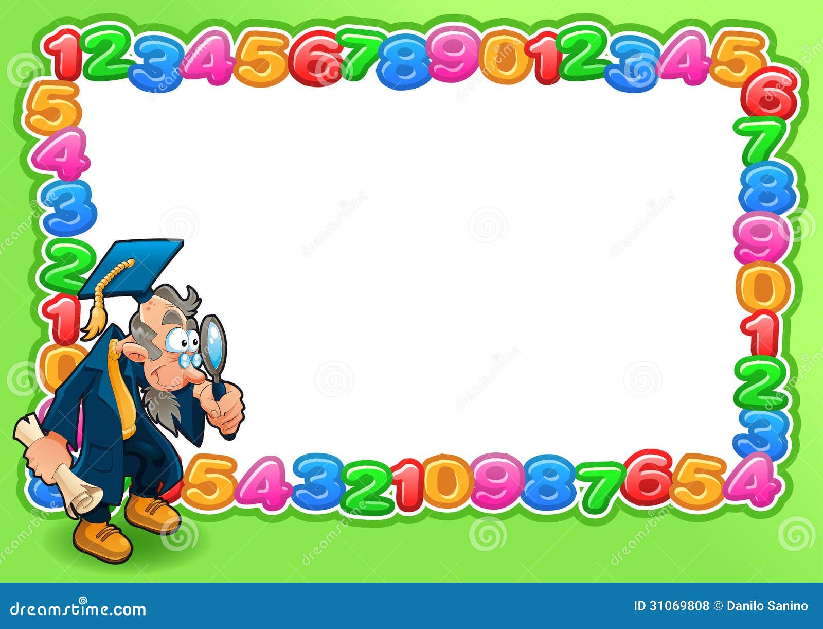 Funny Card with Empty Space for Text. Stock Vector - Illustration of ...