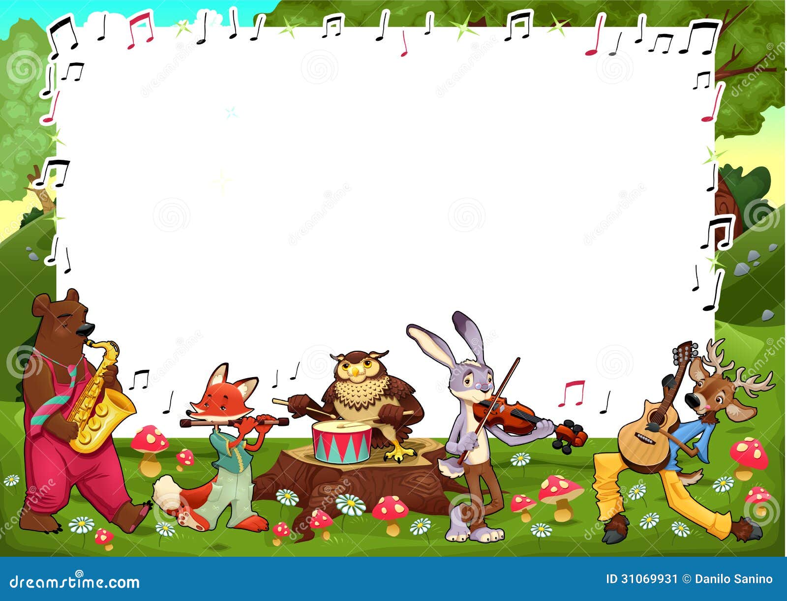 Funny Card with Empty Space for Text. Stock Vector - Illustration of ...