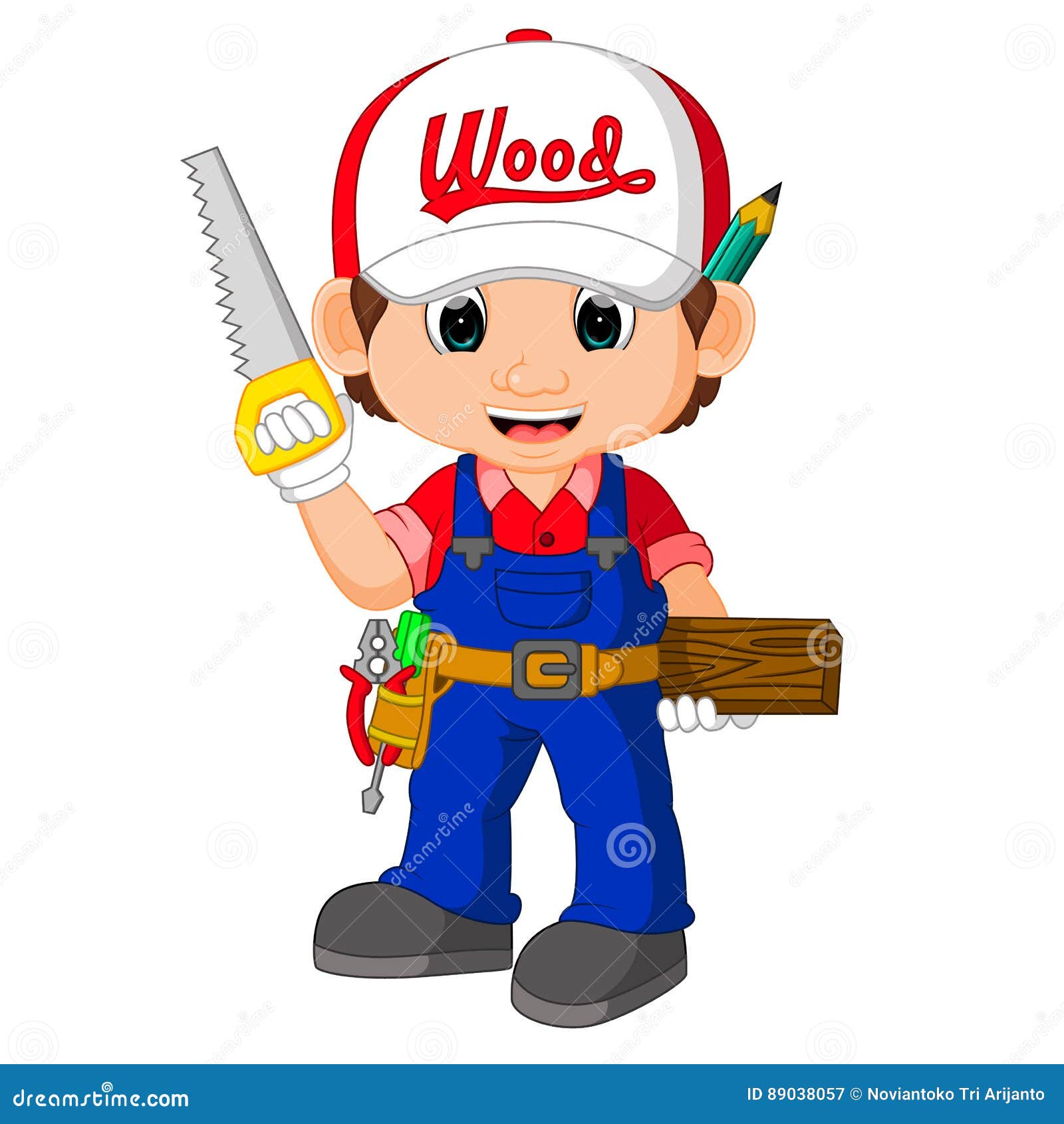 Carpenter Cartoon Vector | CartoonDealer.com #23266813