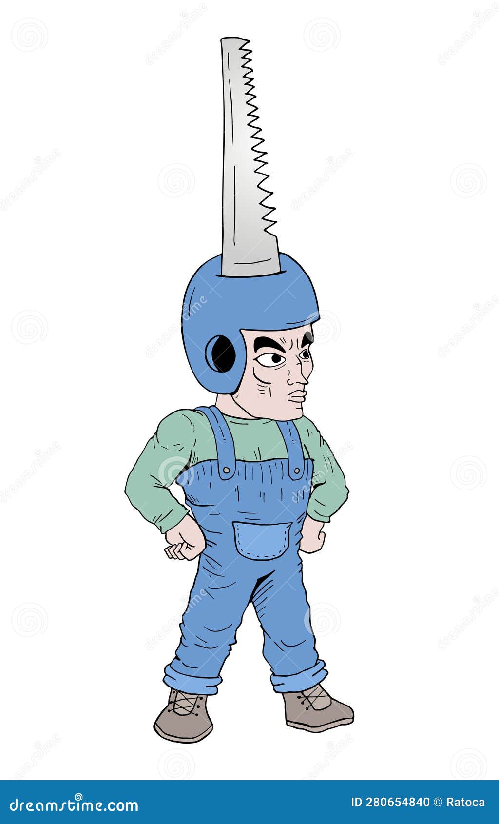 Funny Carpenter Worker Draw Stock Vector - Illustration of funny, wood ...