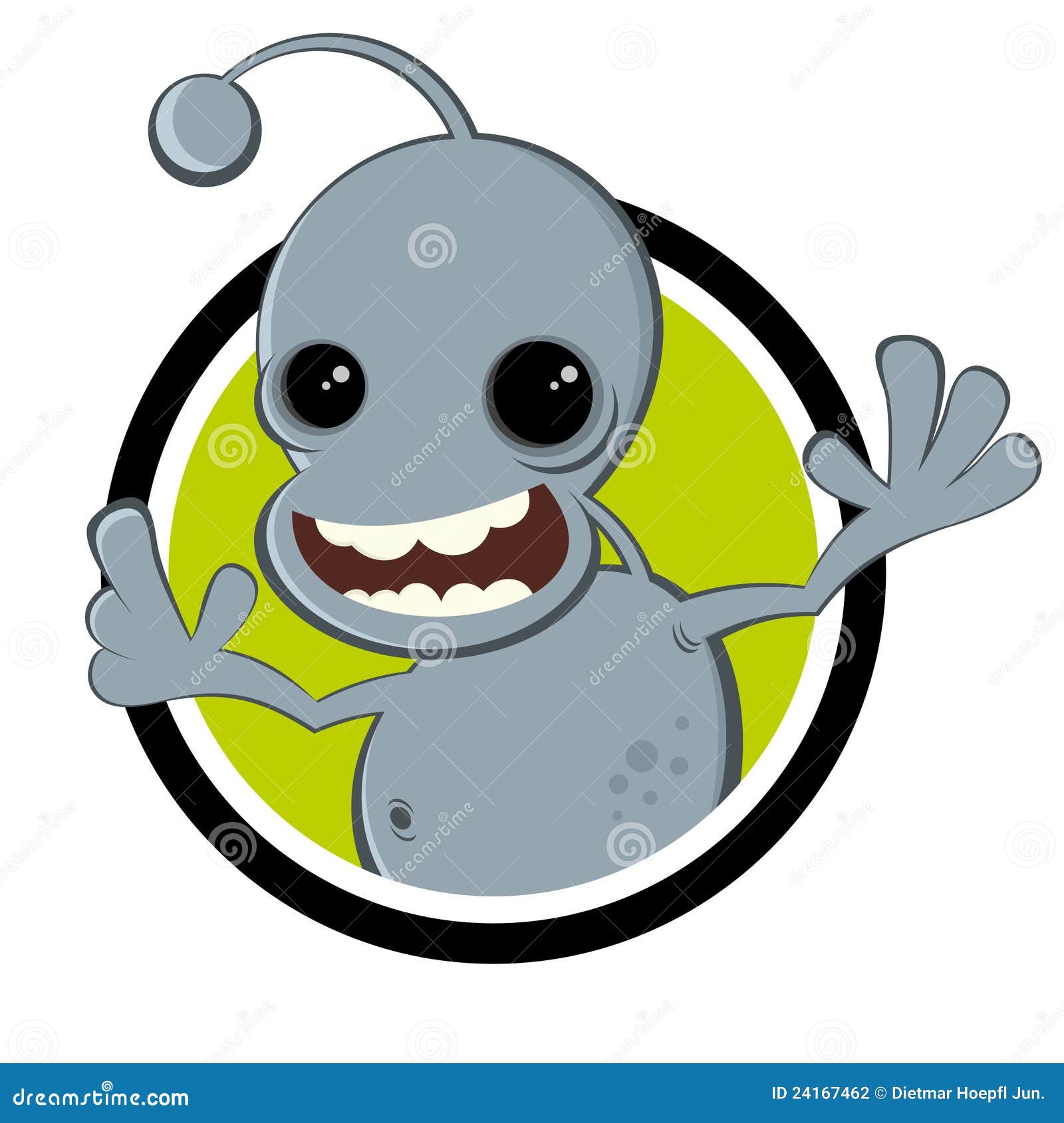 Funny Cartoon Alien Stock Photography - Image: 24167462
