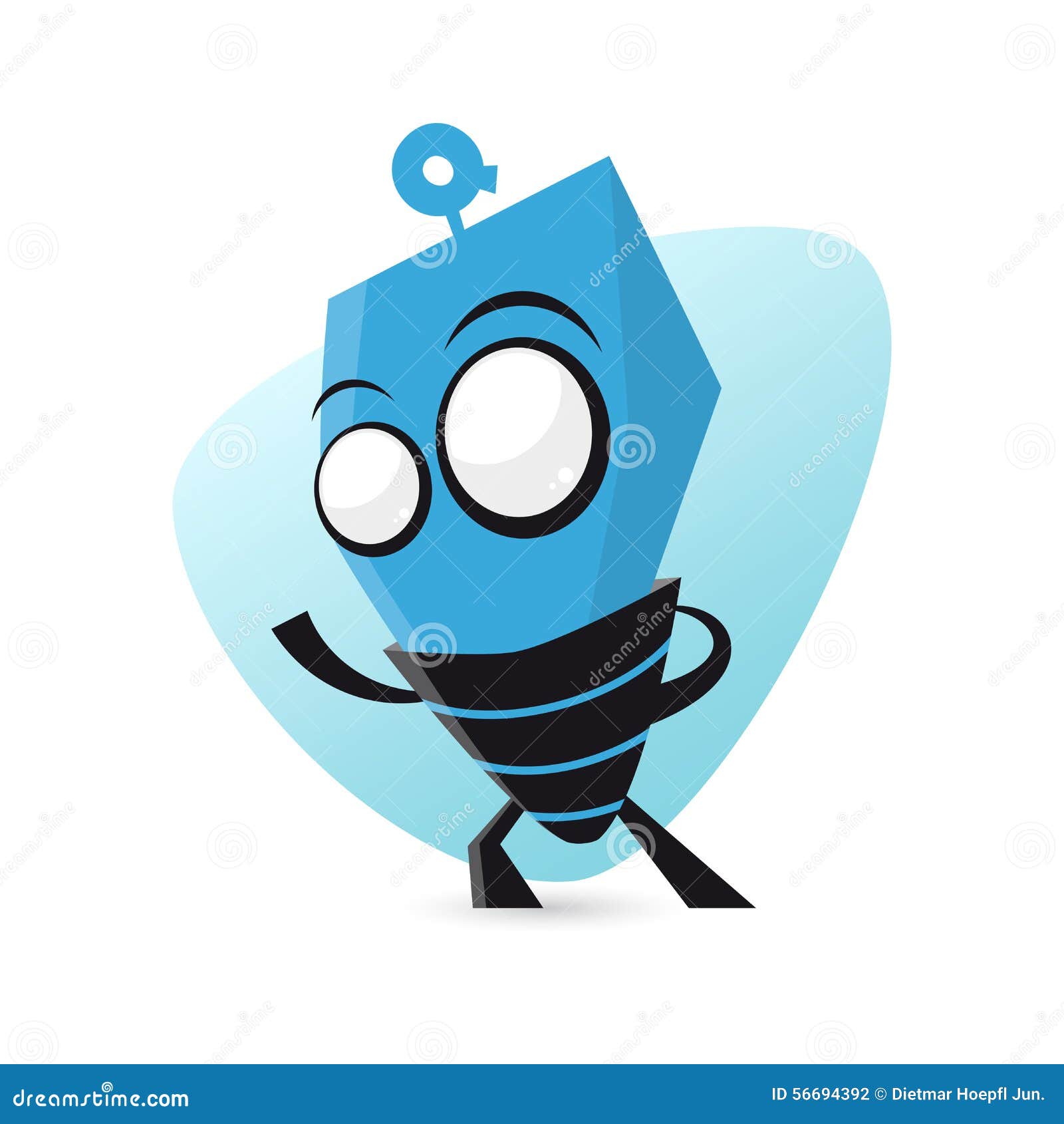 Funny Cartoon Alien Vector Illustration | CartoonDealer.com #56694392
