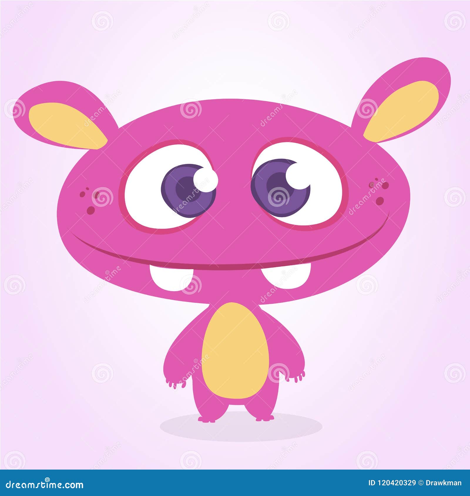 Funny Cartoon Alien. Vector Illustration. Stock Vector - Illustration ...