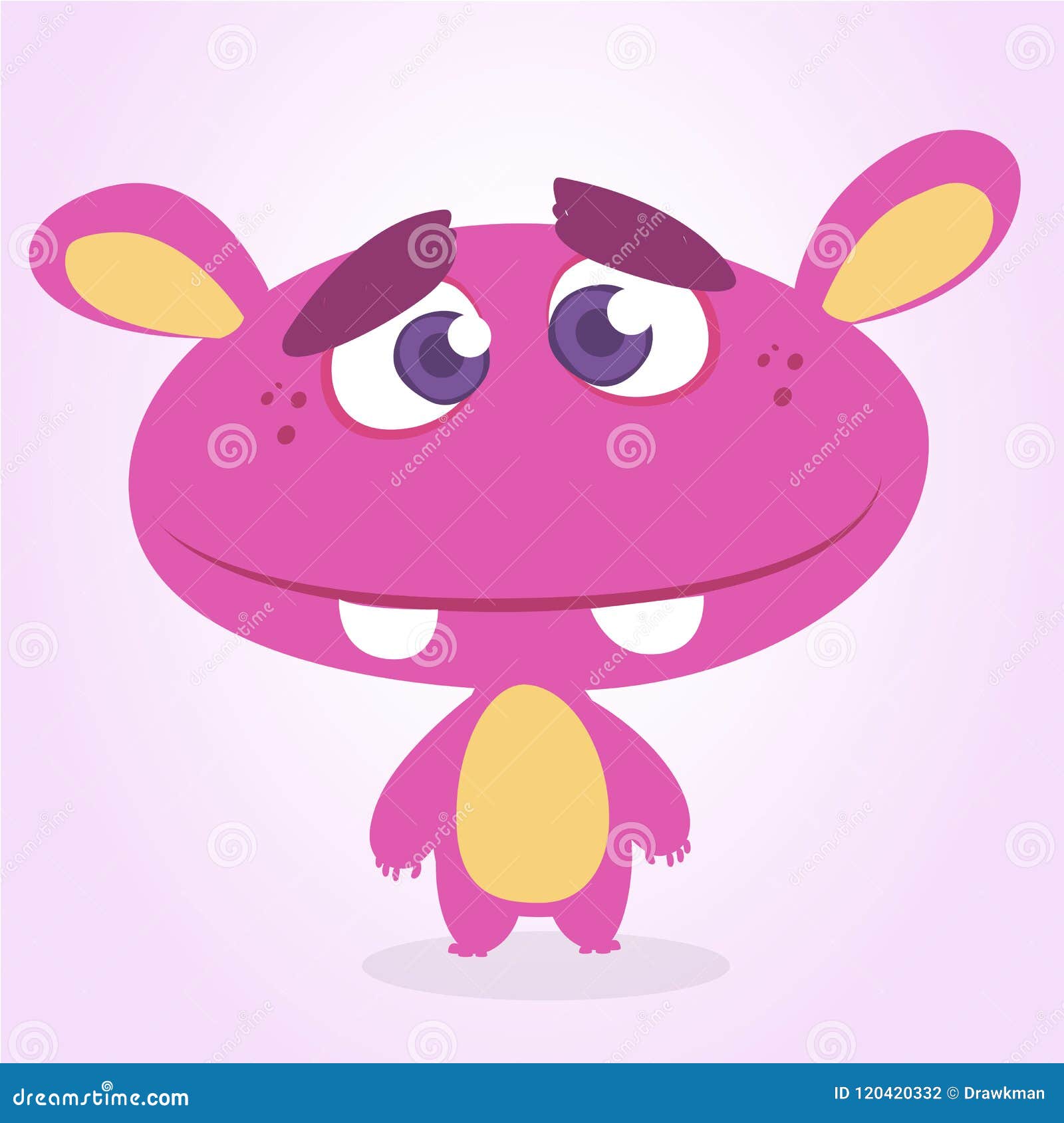 Funny Cartoon Alien. Vector Illustration. Stock Vector - Illustration ...