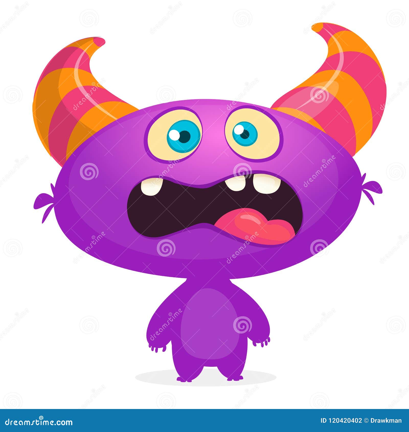 Funny Cartoon Alien. Vector Illustration. Stock Vector - Illustration ...