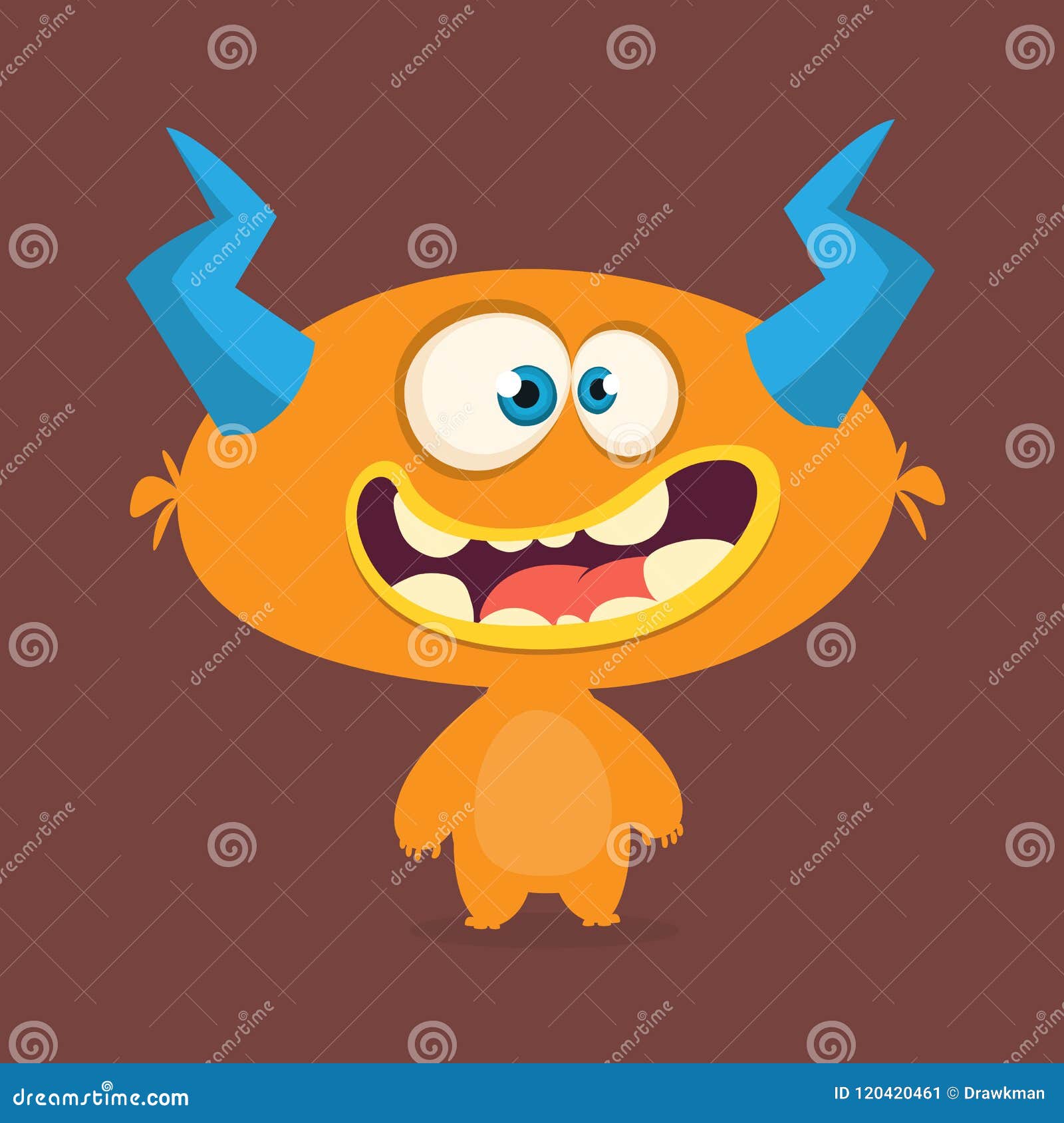 Funny Cartoon Alien. Vector Illustration. Stock Vector - Illustration ...