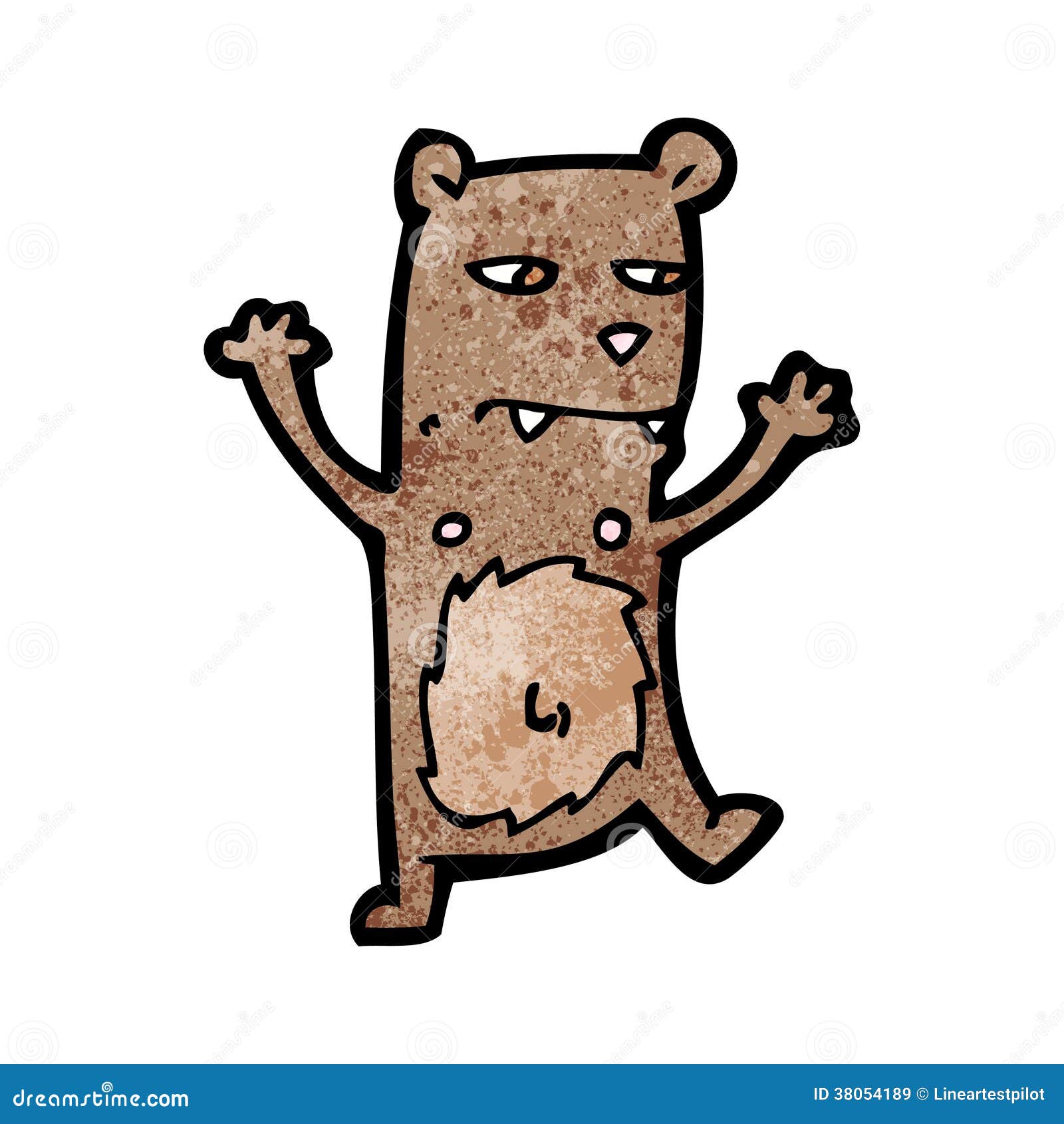 Funny cartoon bear stock vector. Illustration of cartoon - 38054189