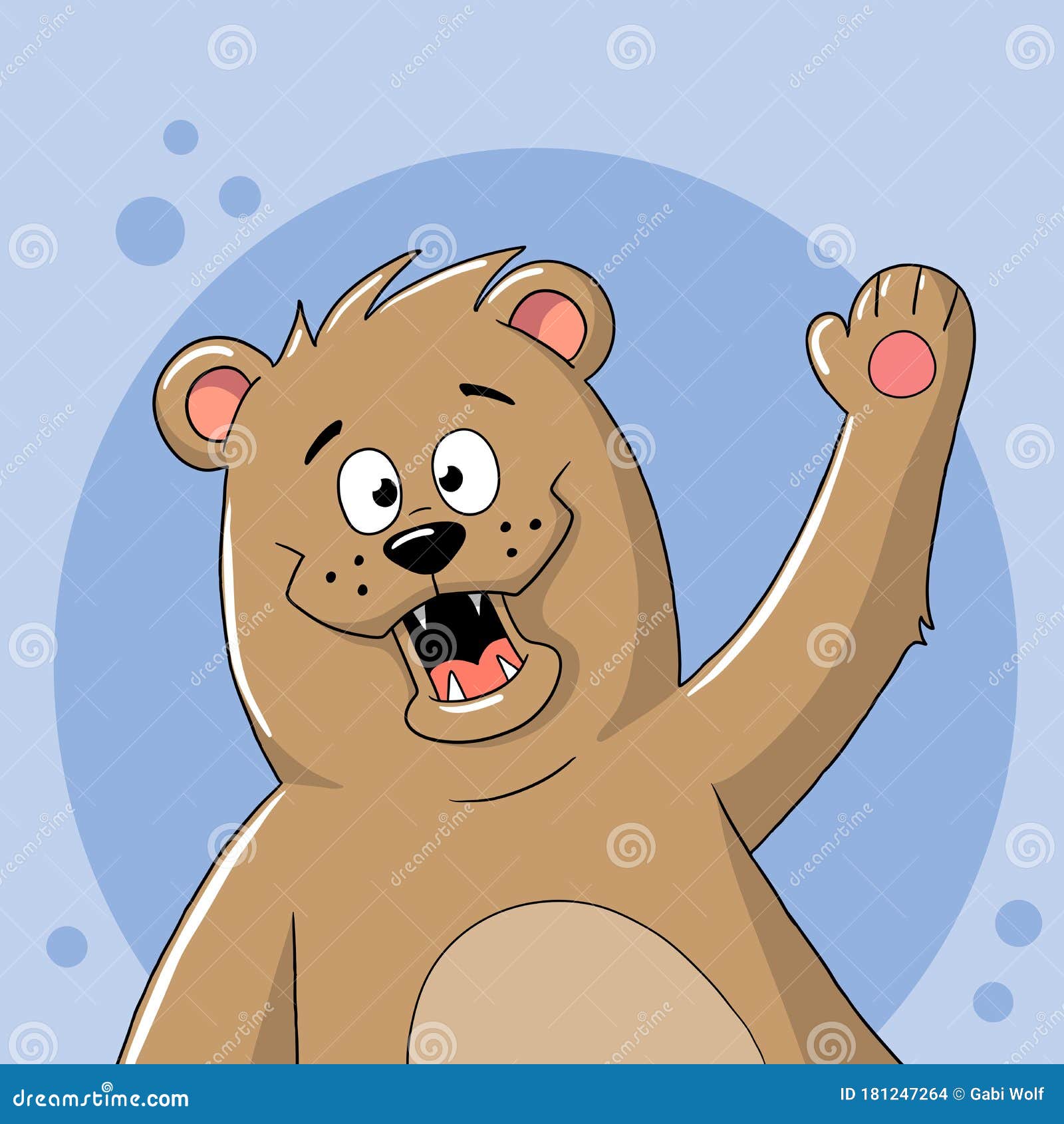 Funny Cartoon Bear stock vector. Illustration of animal - 181247264