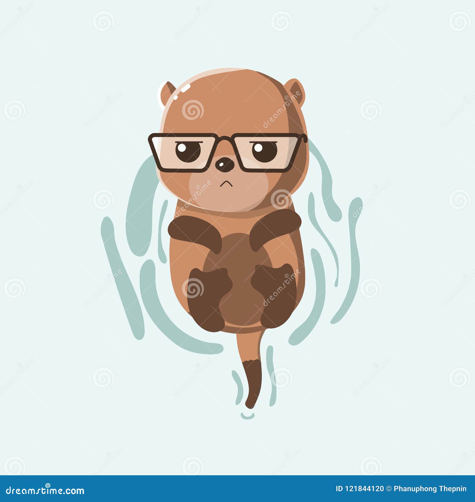 Funny cartoon beaver. stock vector. Illustration of mammal - 121844120