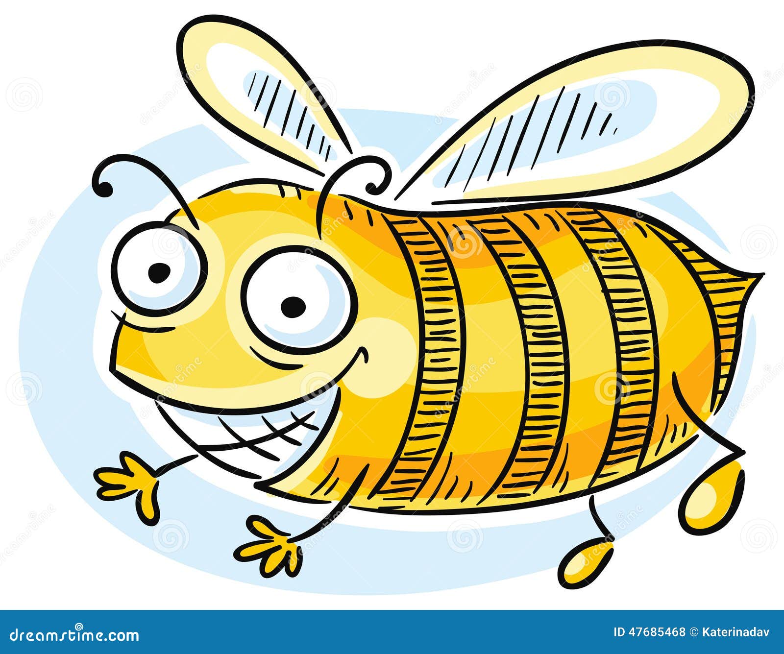 Funny Cartoon Bee Stock Vector - Image: 47685468
