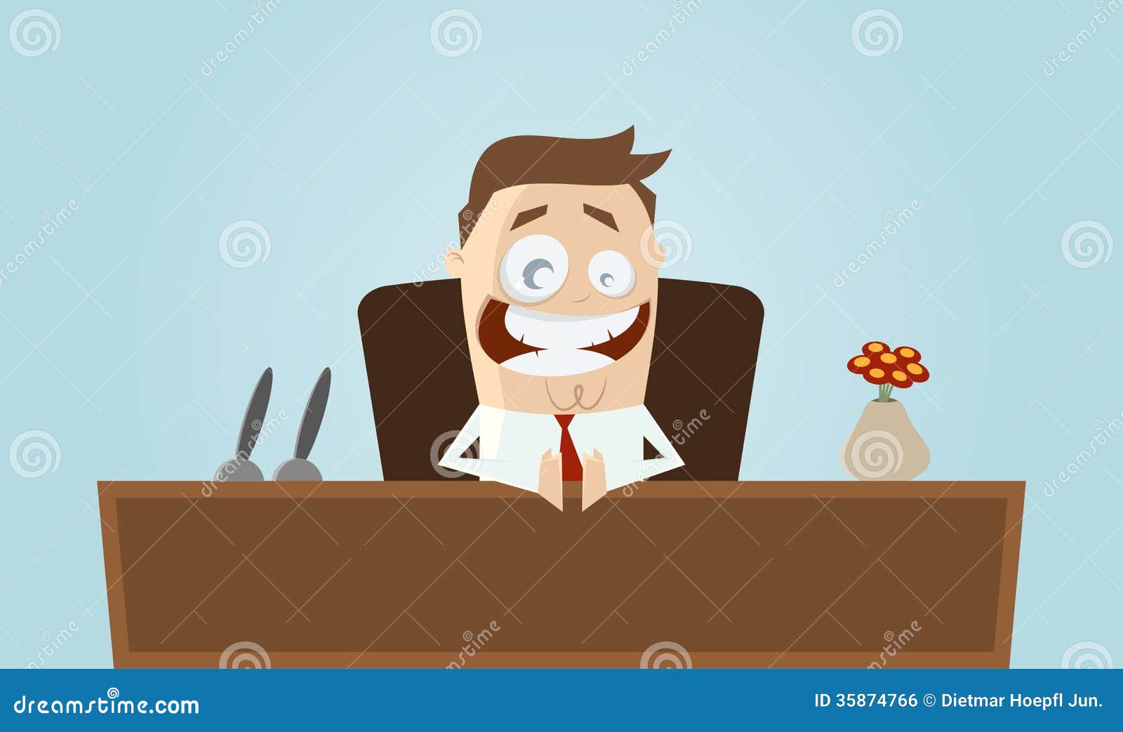 Funny cartoon boss stock vector. Illustration of business - 35874766