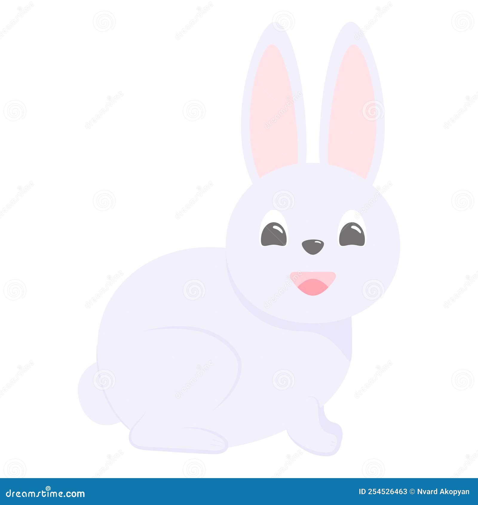 Funny Cartoon Bunny Vector Illustration Stock Vector - Illustration of ...