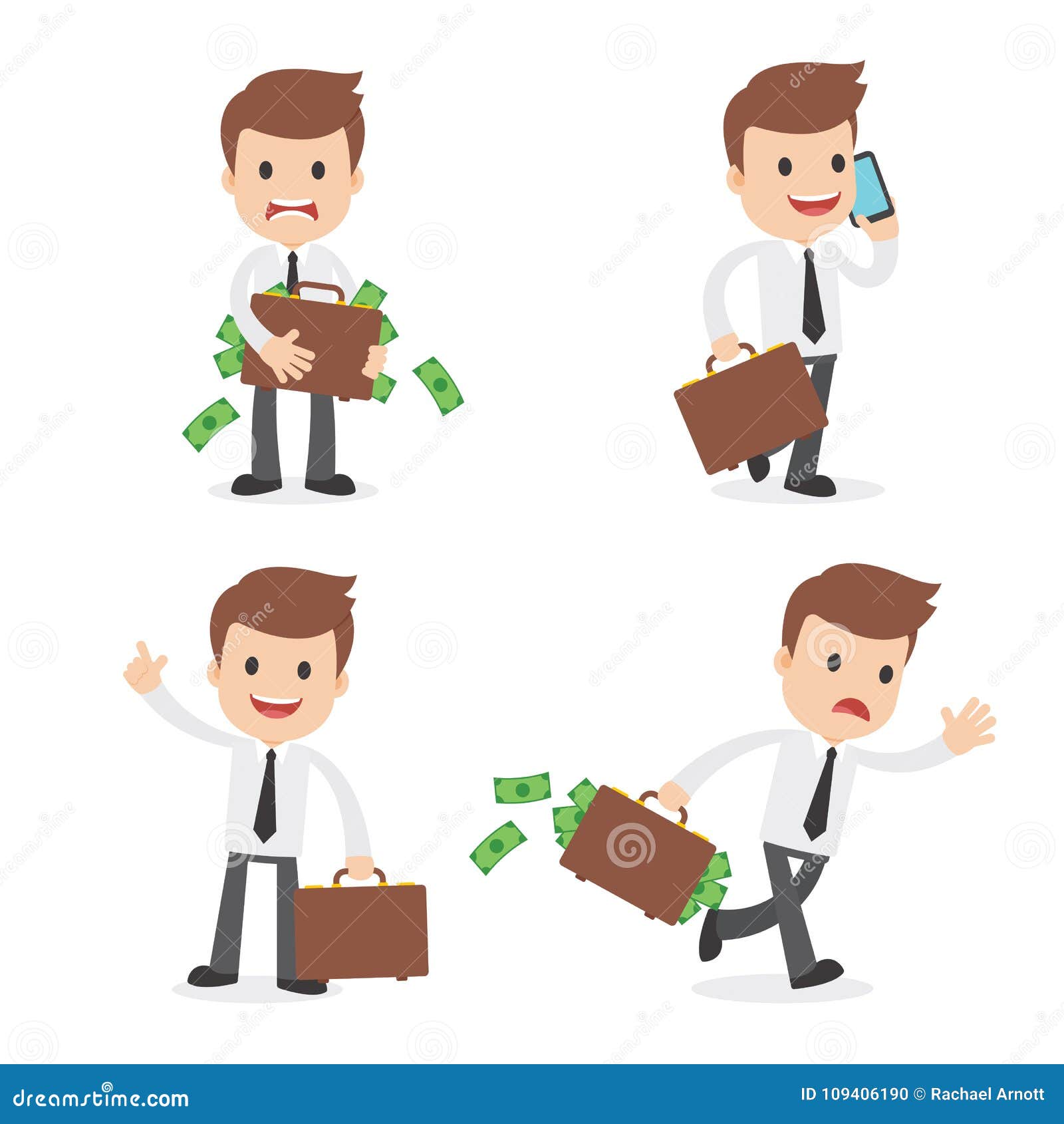 Funny Cartoon Businessman with Briefcase Stock Vector - Illustration of ... Funny Cartoon Businessman with Briefcase Stock Vector - Illustration of ...
