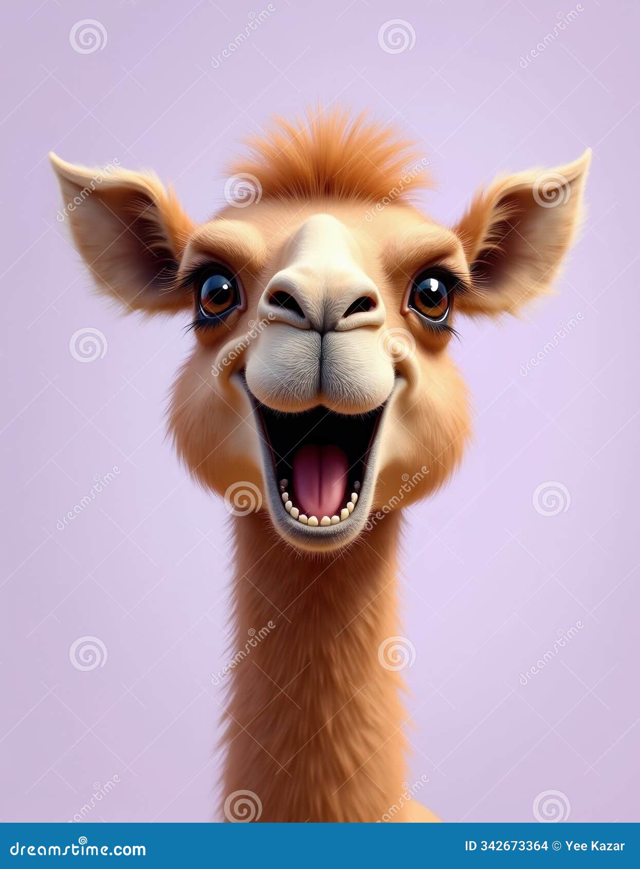 Funny Cartoon Camel with Big Smile Stock Illustration - Illustration of ...