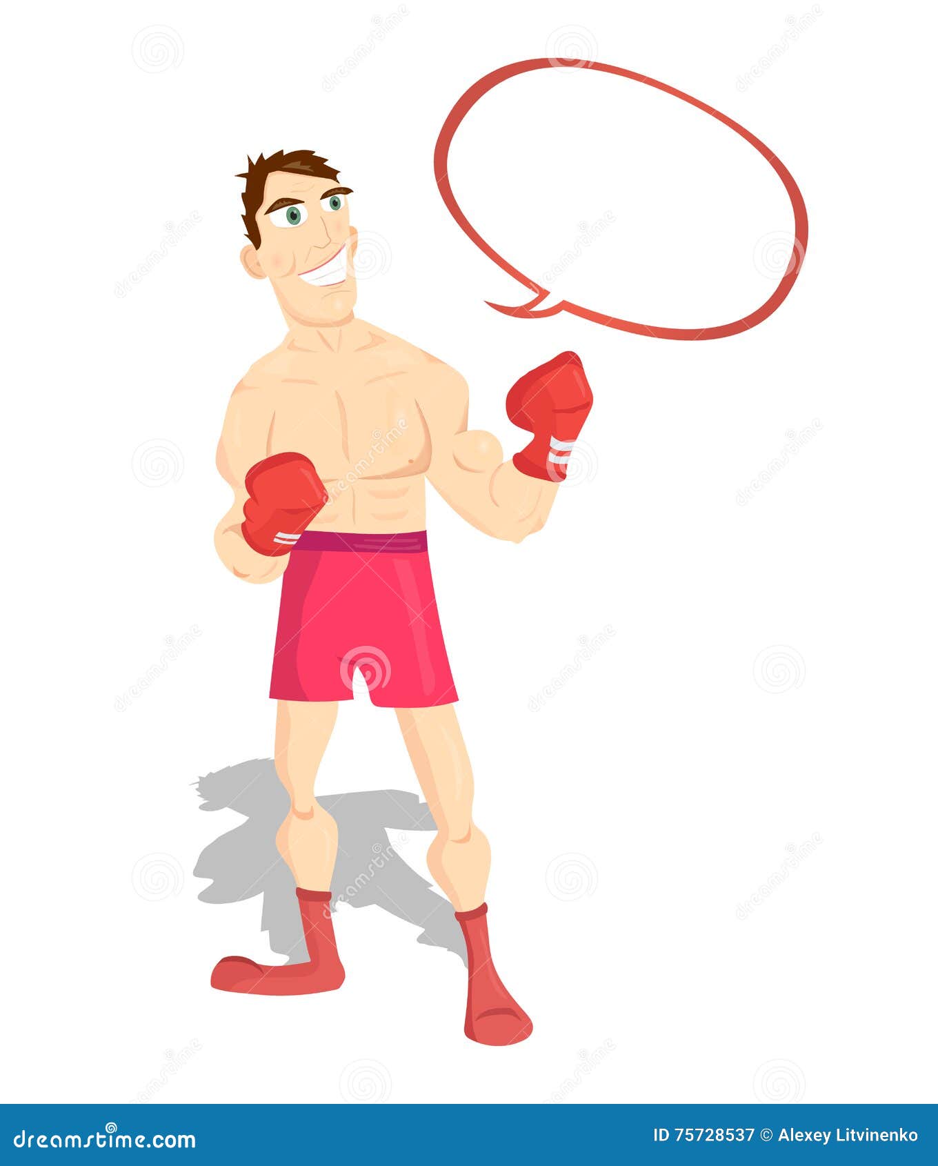 Funny Cartoon Character, Boxer, Boxing Champion, Stock Vector ...