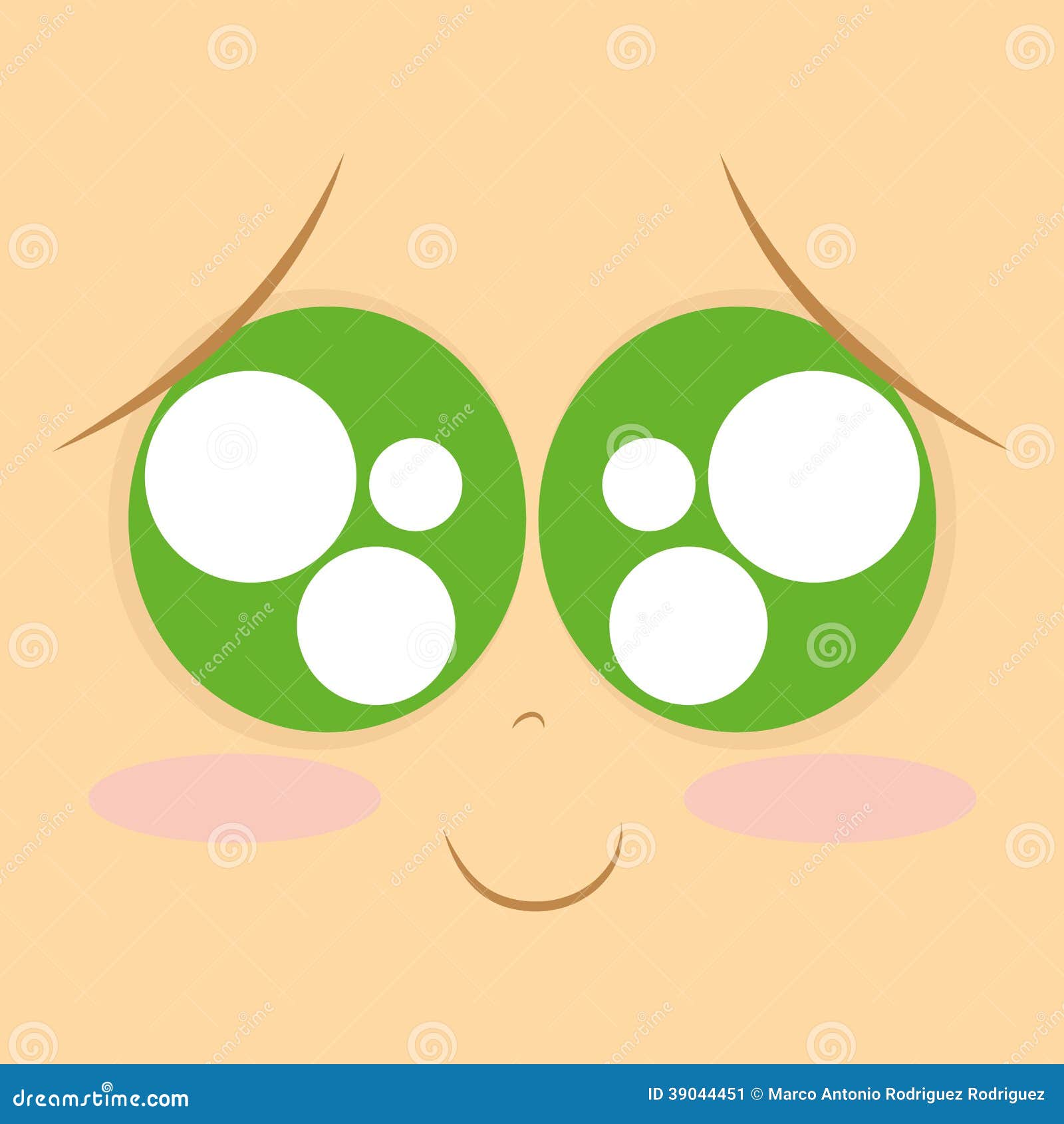 Funny Cartoon Character Face Illustration Editable Stock Vector ...