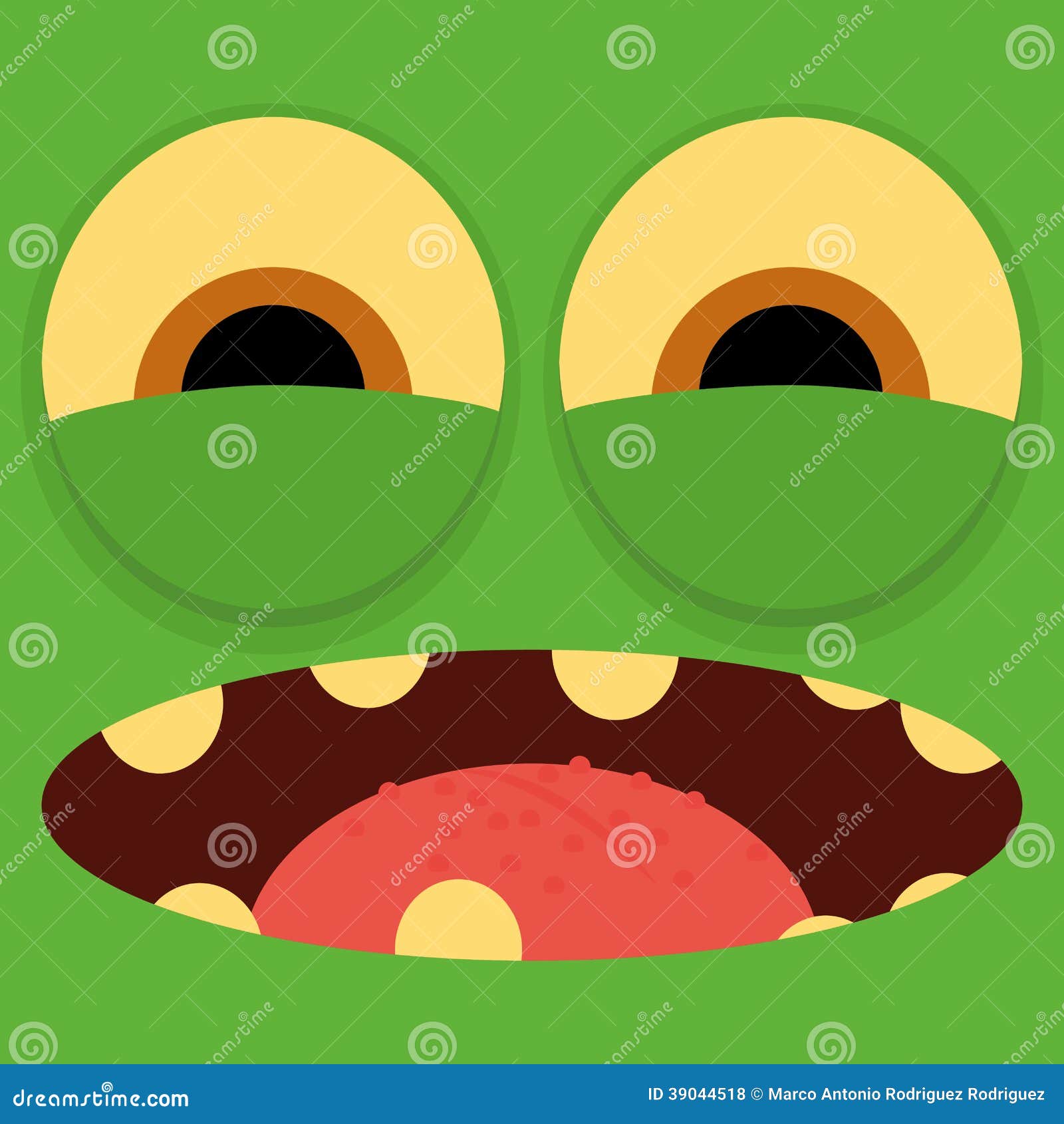 Funny Cartoon Character Face Illustration Editable Stock Vector ...