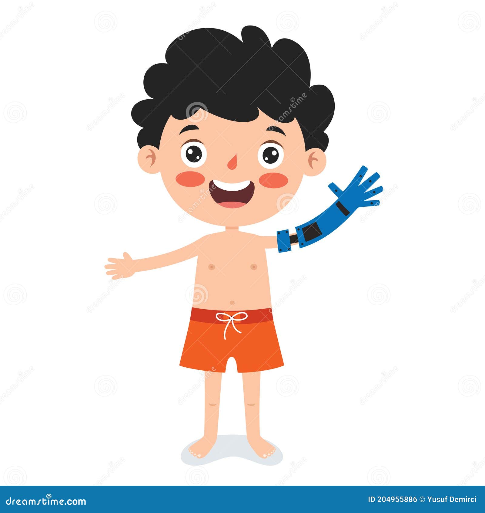 Funny Cartoon Character Using Prosthesis Stock Vector - Illustration of ...