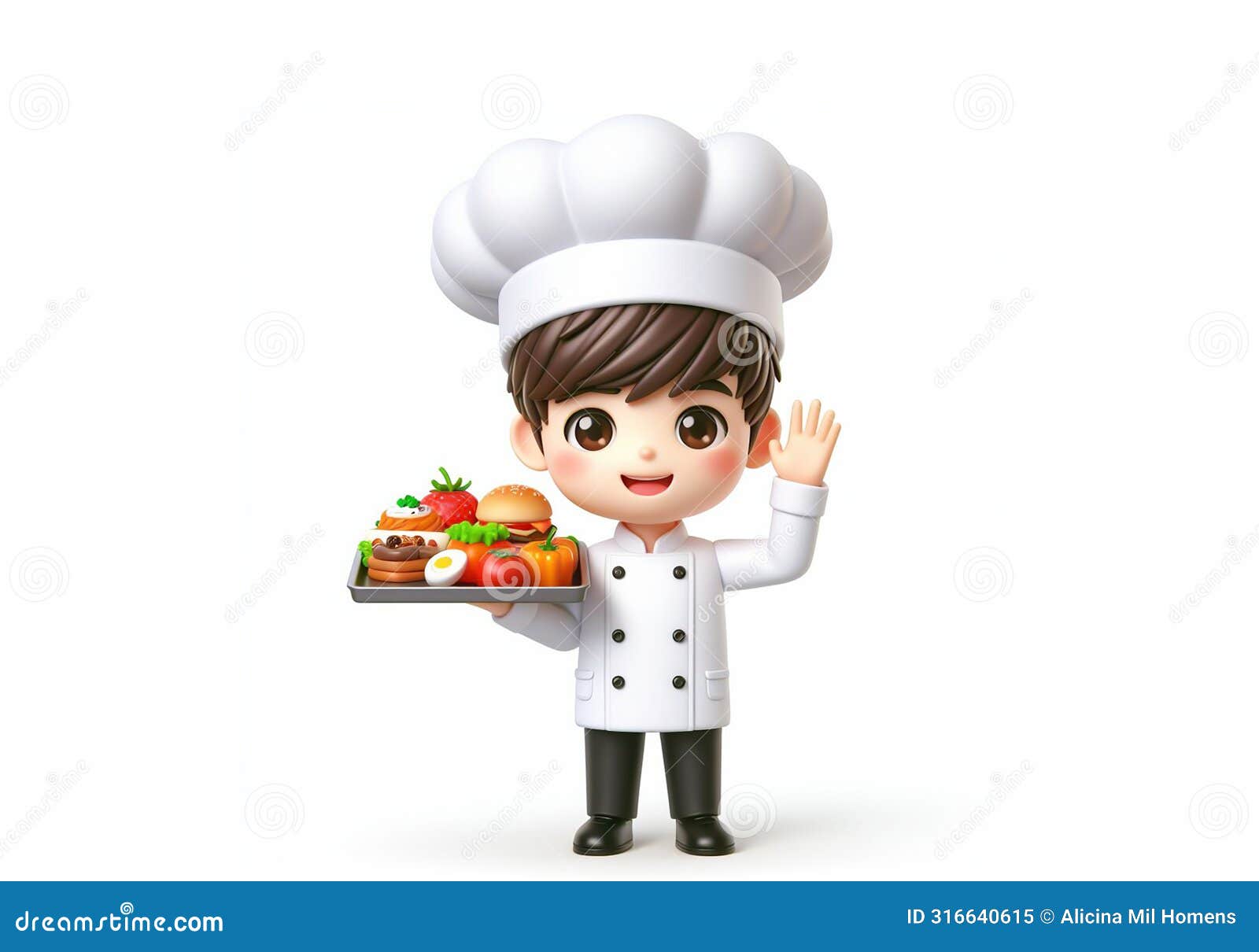 Funny Cartoon of Chef Cooking Stock Illustration - Illustration of ...