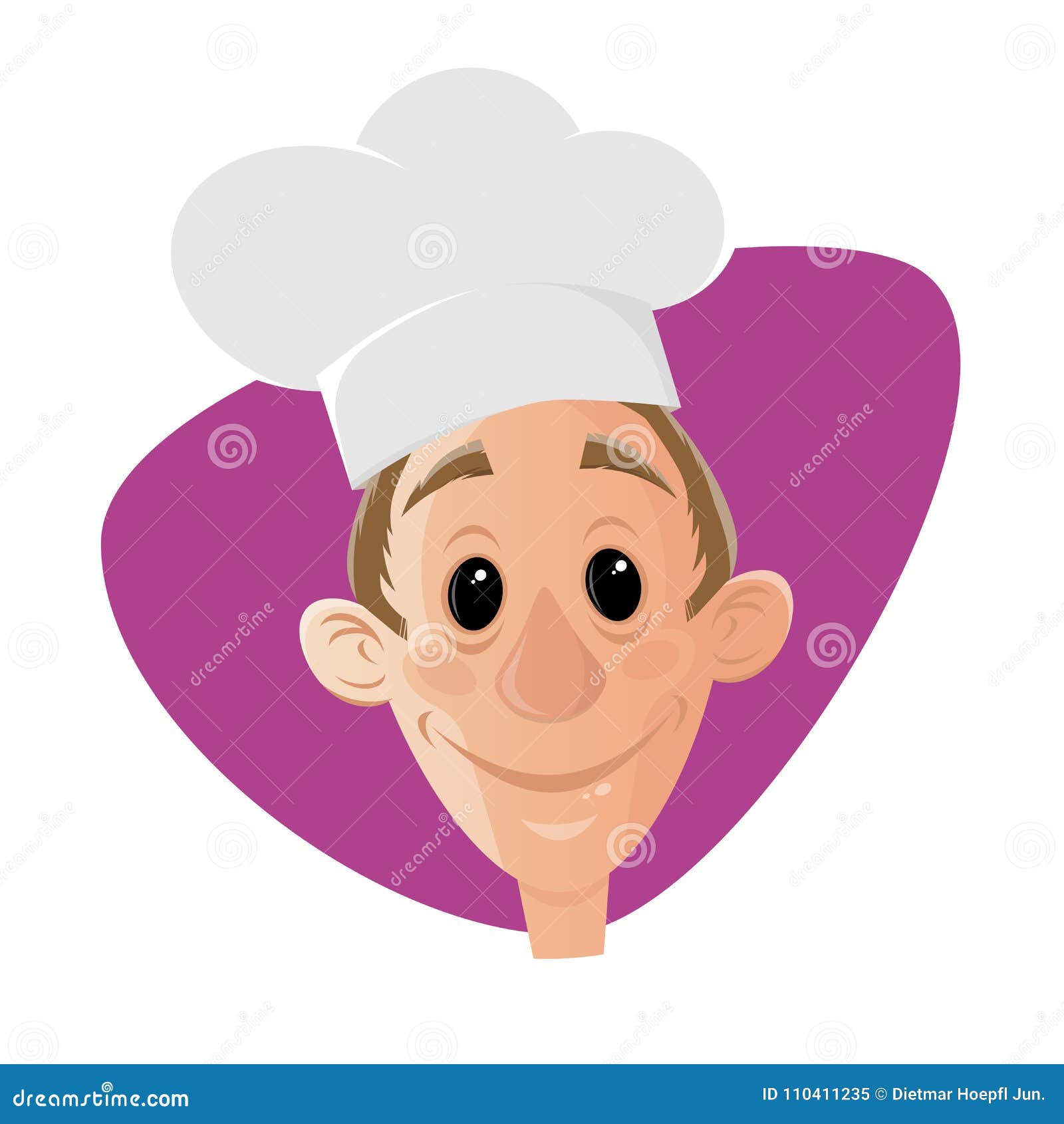 Funny cartoon chef stock vector. Illustration of catering - 110411235