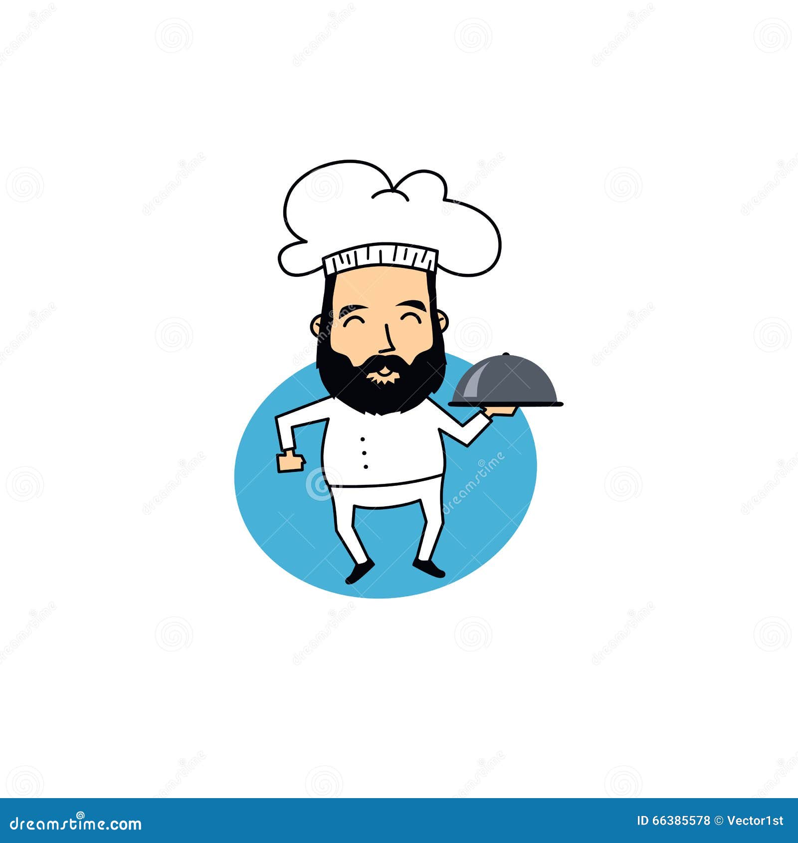 Funny cartoon chef stock vector. Illustration of graphics - 66385578