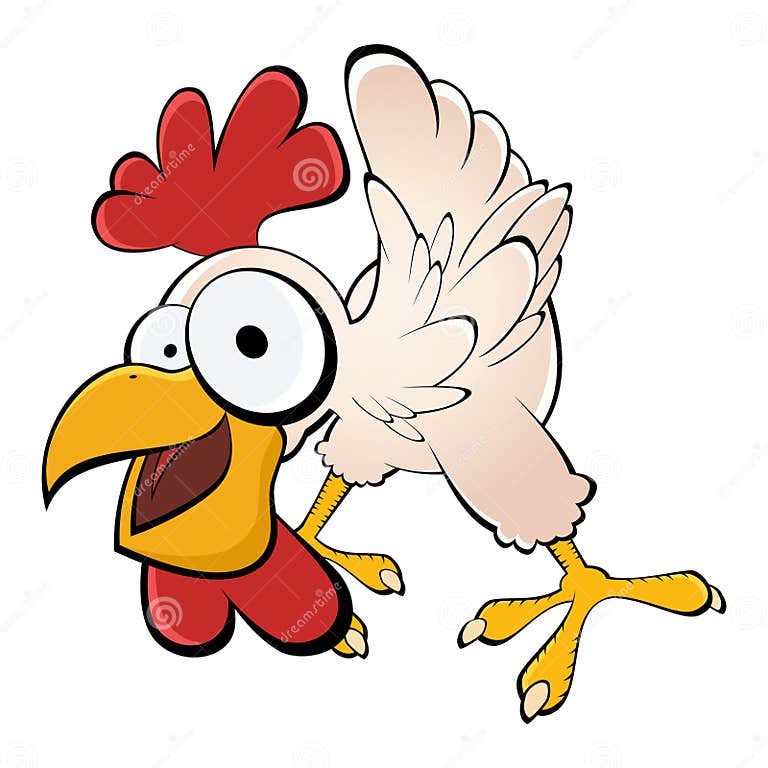 Funny cartoon chicken stock vector. Illustration of funny - 23924120