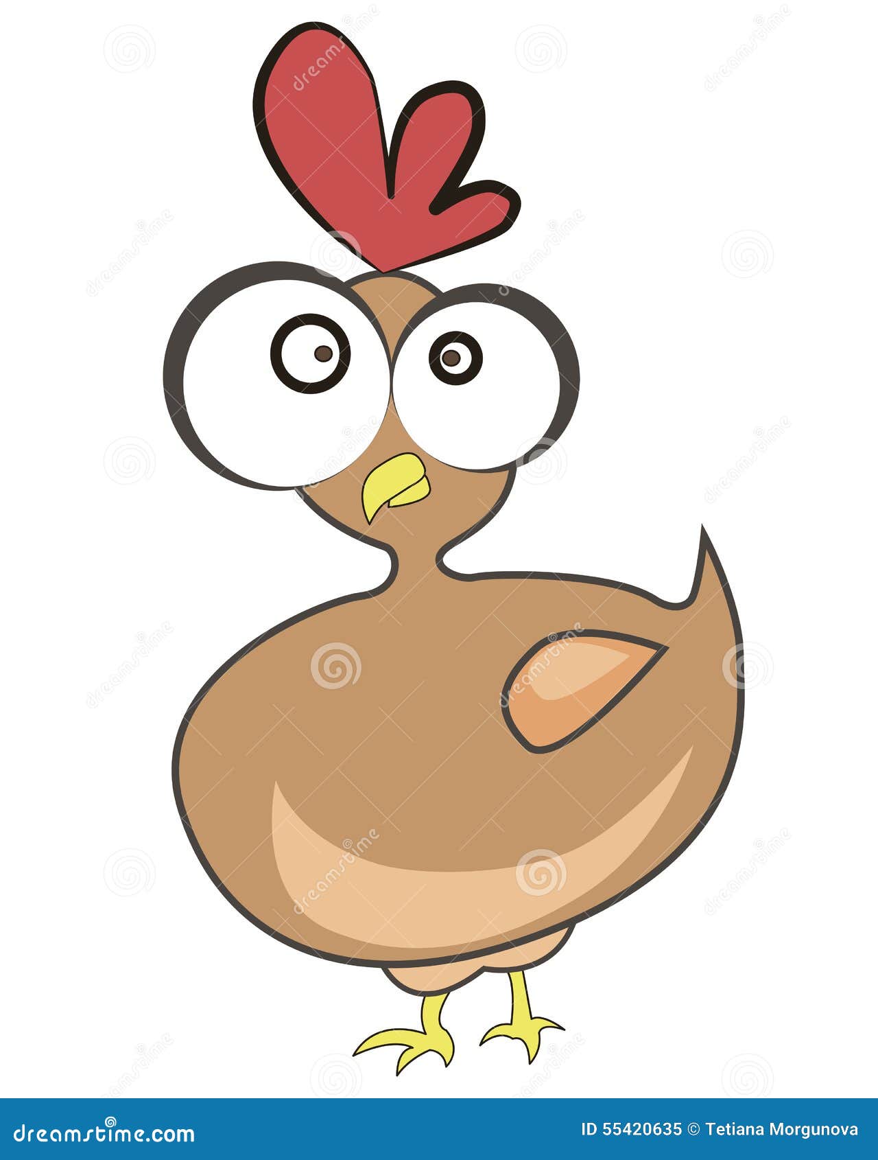 Funny cartoon chicken stock vector. Illustration of animal - 55420635