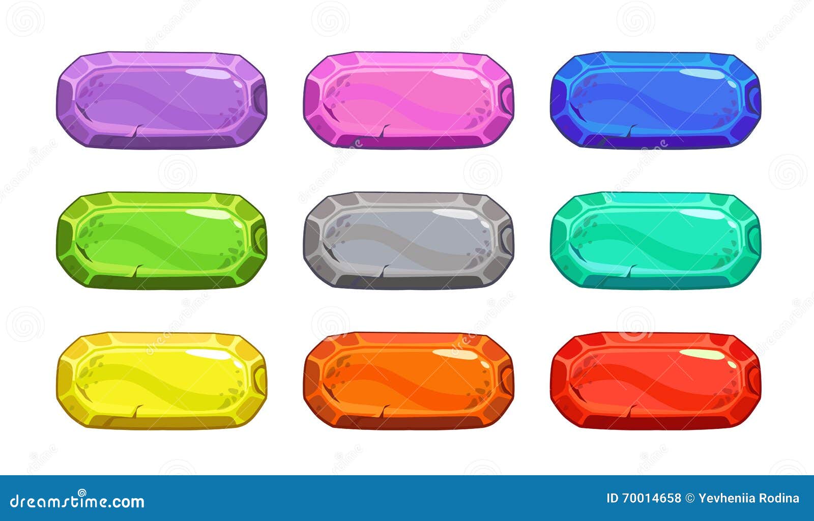 Funny Cartoon Colorful Vector Buttons Stock Vector - Illustration of ...