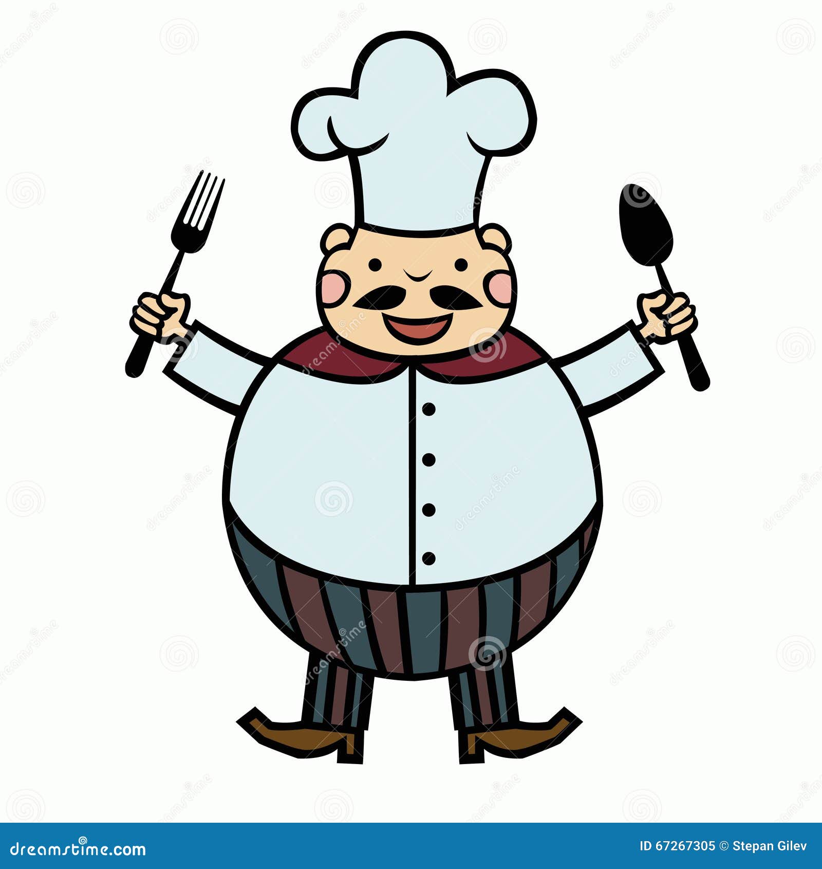 Funny cartoon cook stock vector. Illustration of cartoon - 67267305