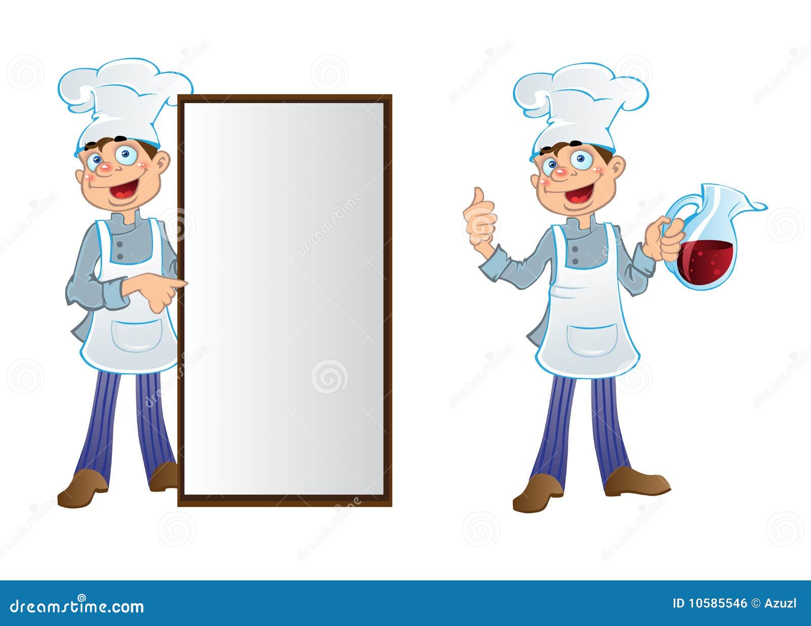 Funny Cartoon Cook with Text Field and Pitcher Stock Illustration ...