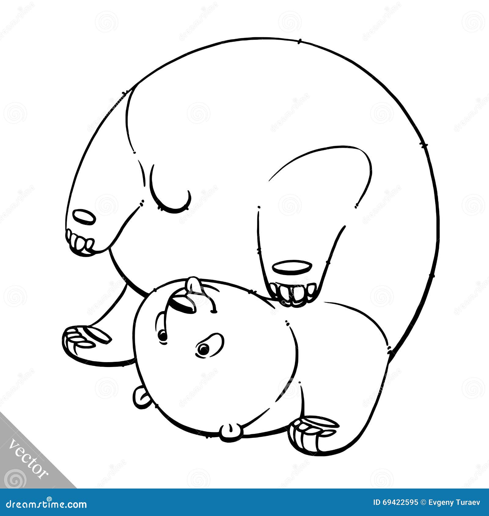 Funny Cartoon Cute Fat Panda Bear Illustration Stock Vector ...